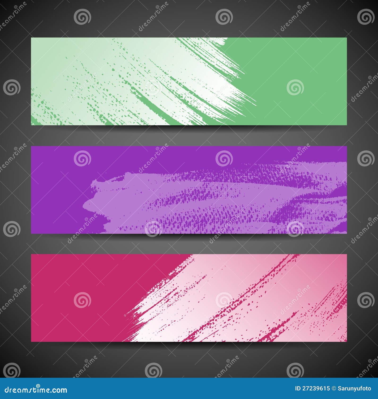 Paint Brush Banner Colorful Background Stock Vector - Illustration of ...