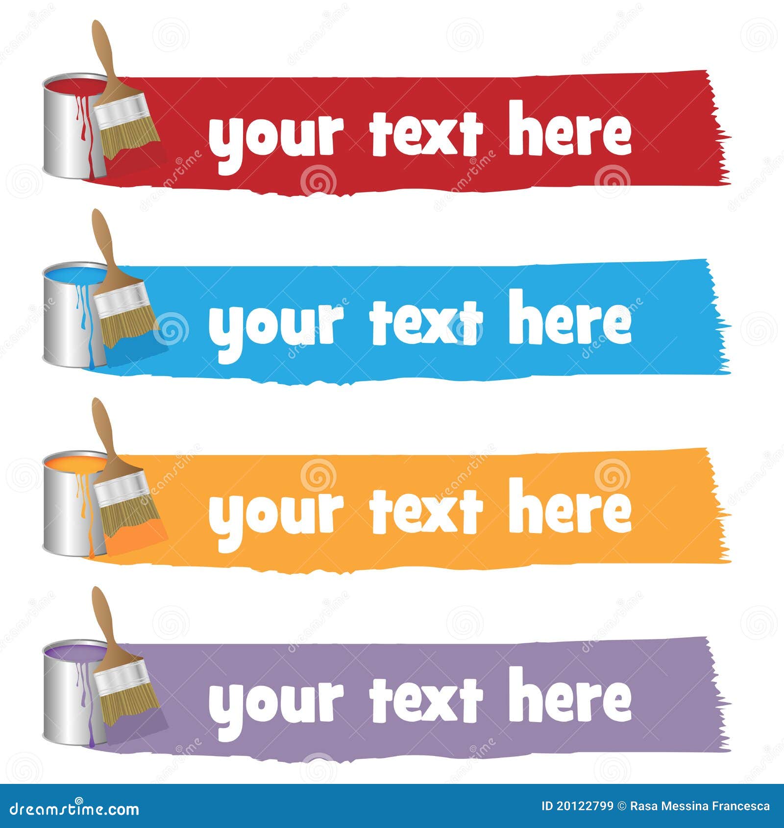Paint brush banners stock vector. Illustration of abstract - 20122799