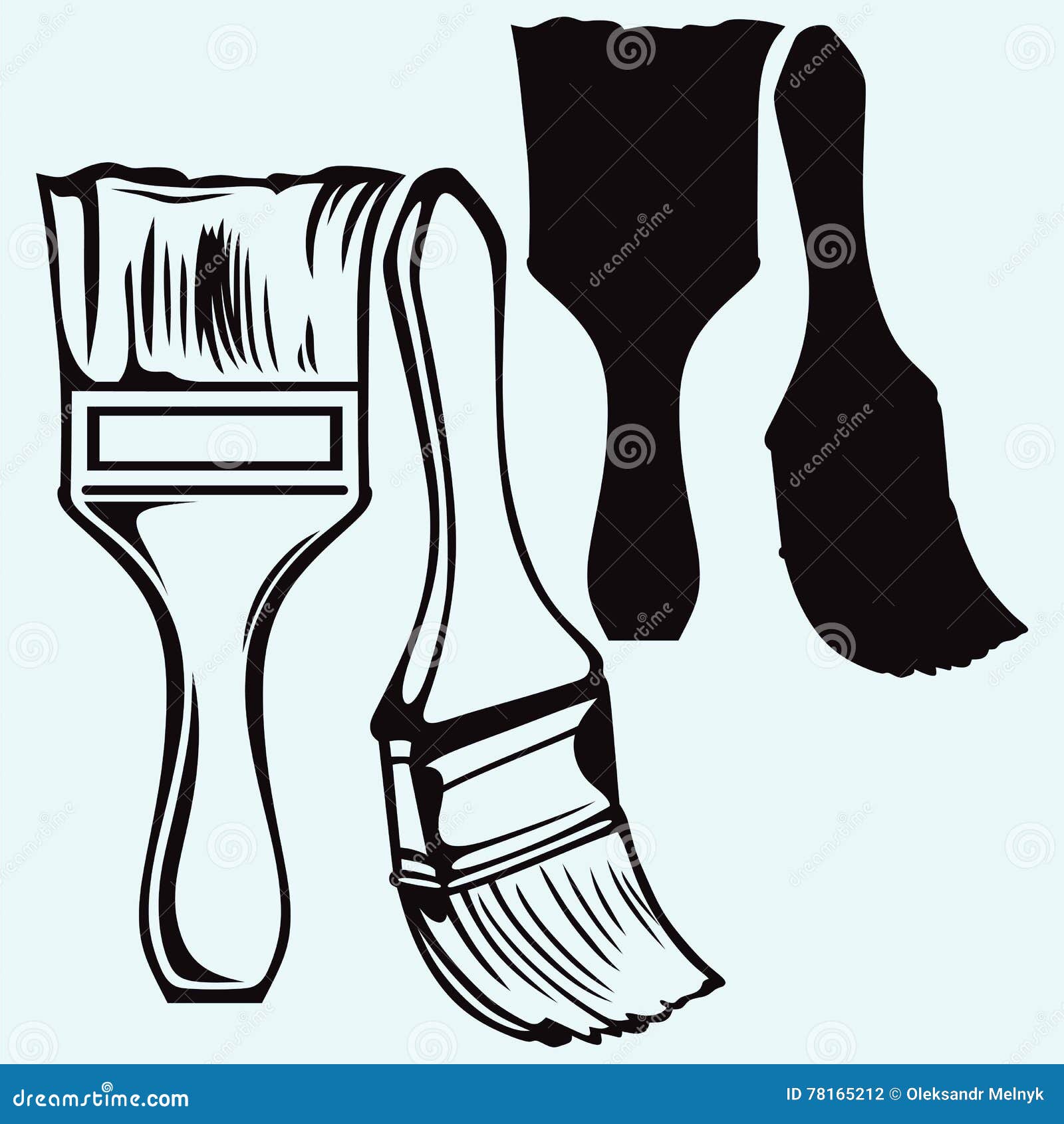 Paint brush stock vector. Illustration of paintbrush - 78165212