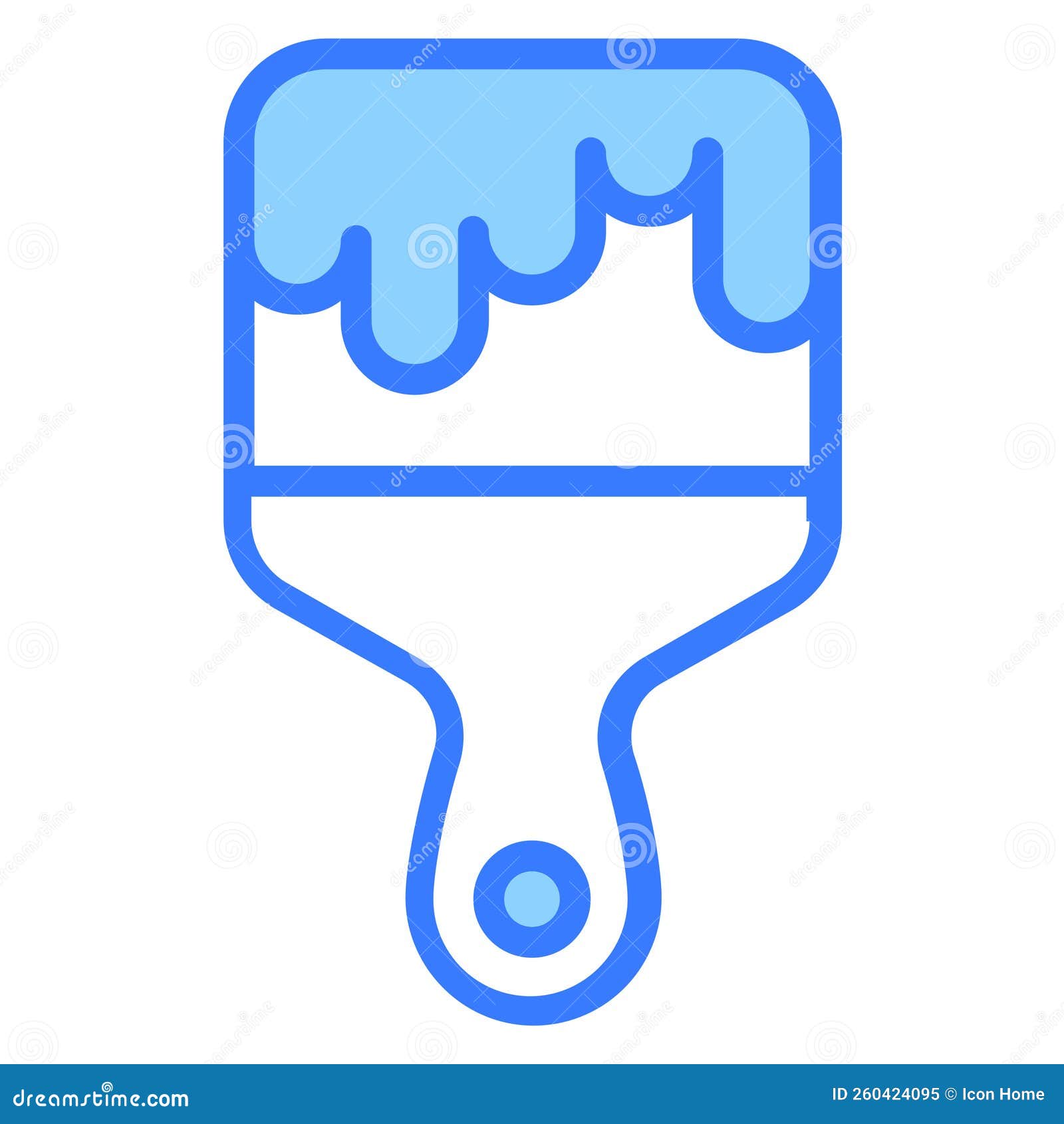 Paint Brush Blue Out Line Vector Design Stock Vector - Illustration of ...