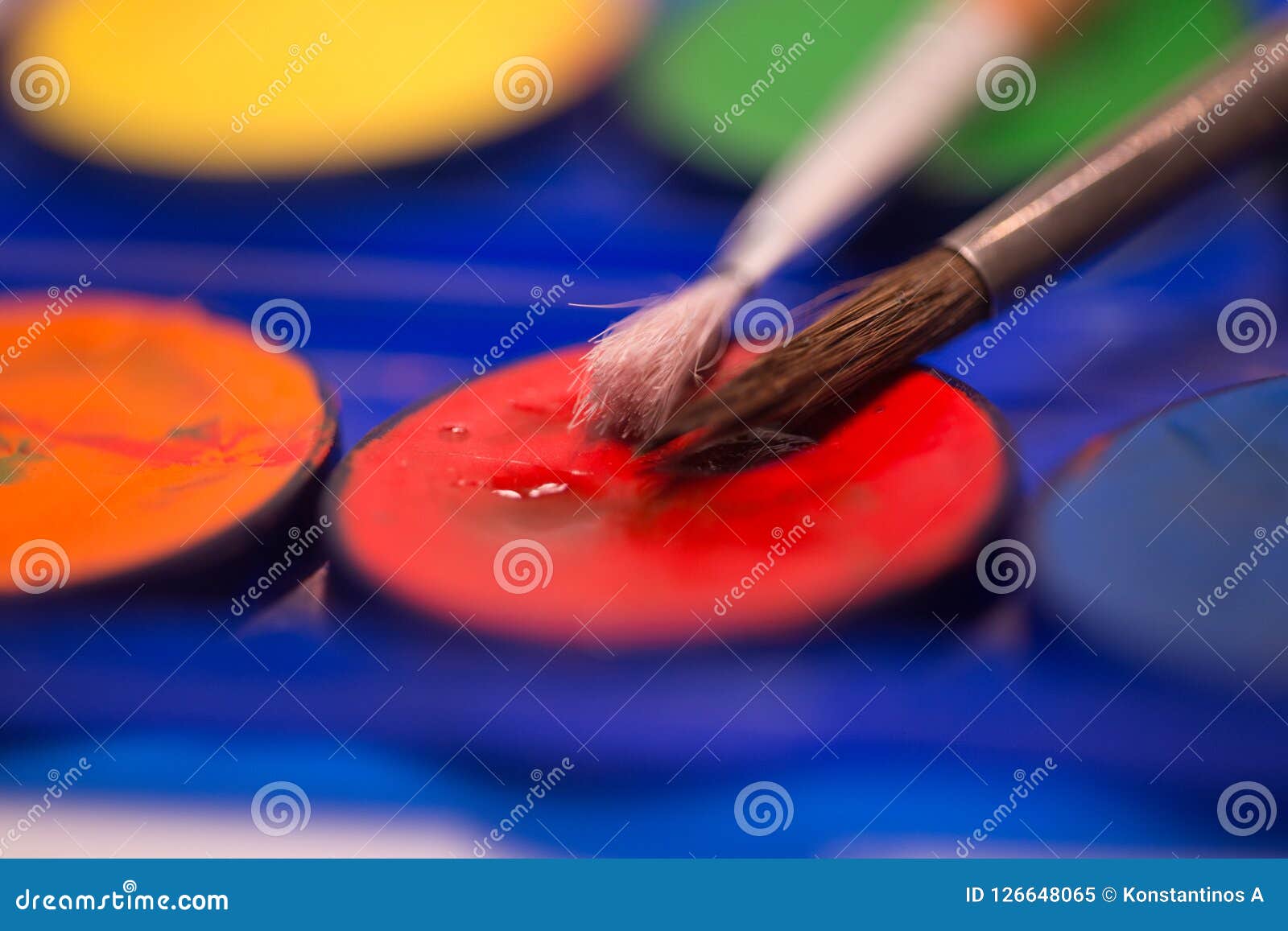 Paint Brush Paint Colors Details Stock Image - Image of creative ...