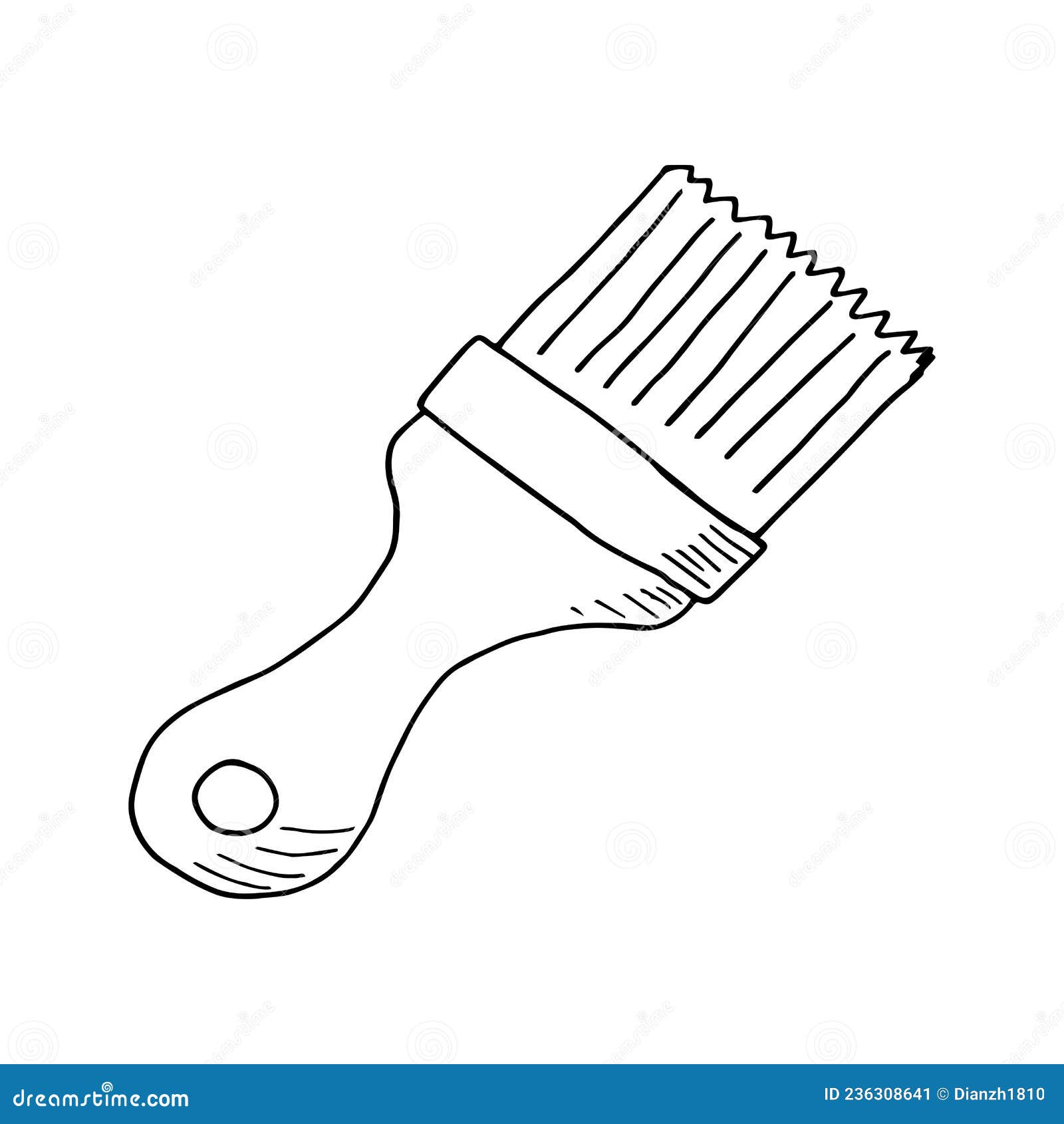 Paint Brush Doodle. Hand Drawn Vector Illustration. Stock Vector ...