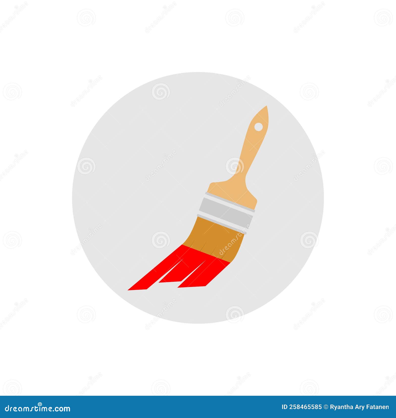 Paint Brush Flat Design Vector Stock Vector - Illustration of brand, line: 258465585