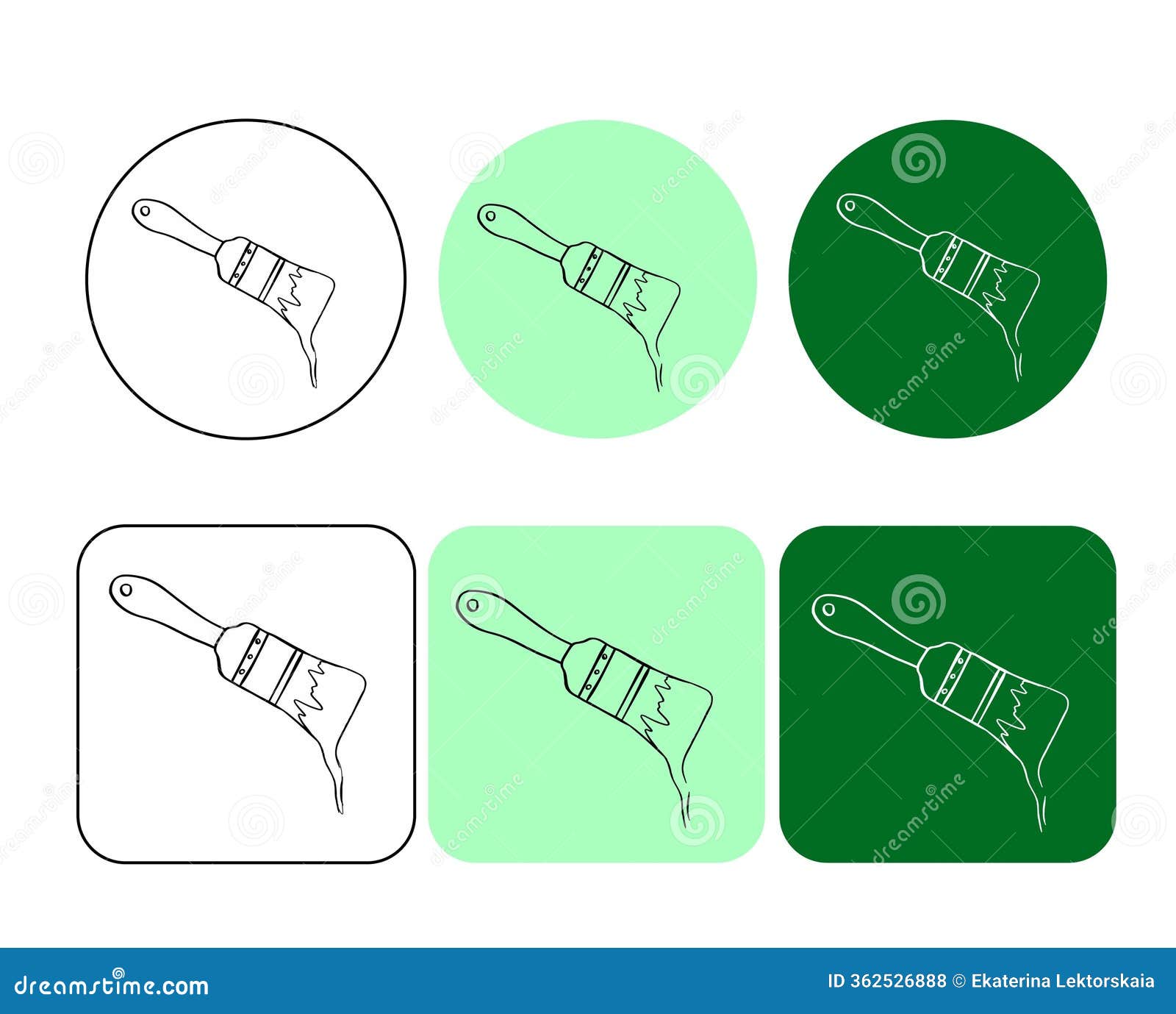 Paint Brush Graphic Line Ink Logo. Vector Illustration Stock ...