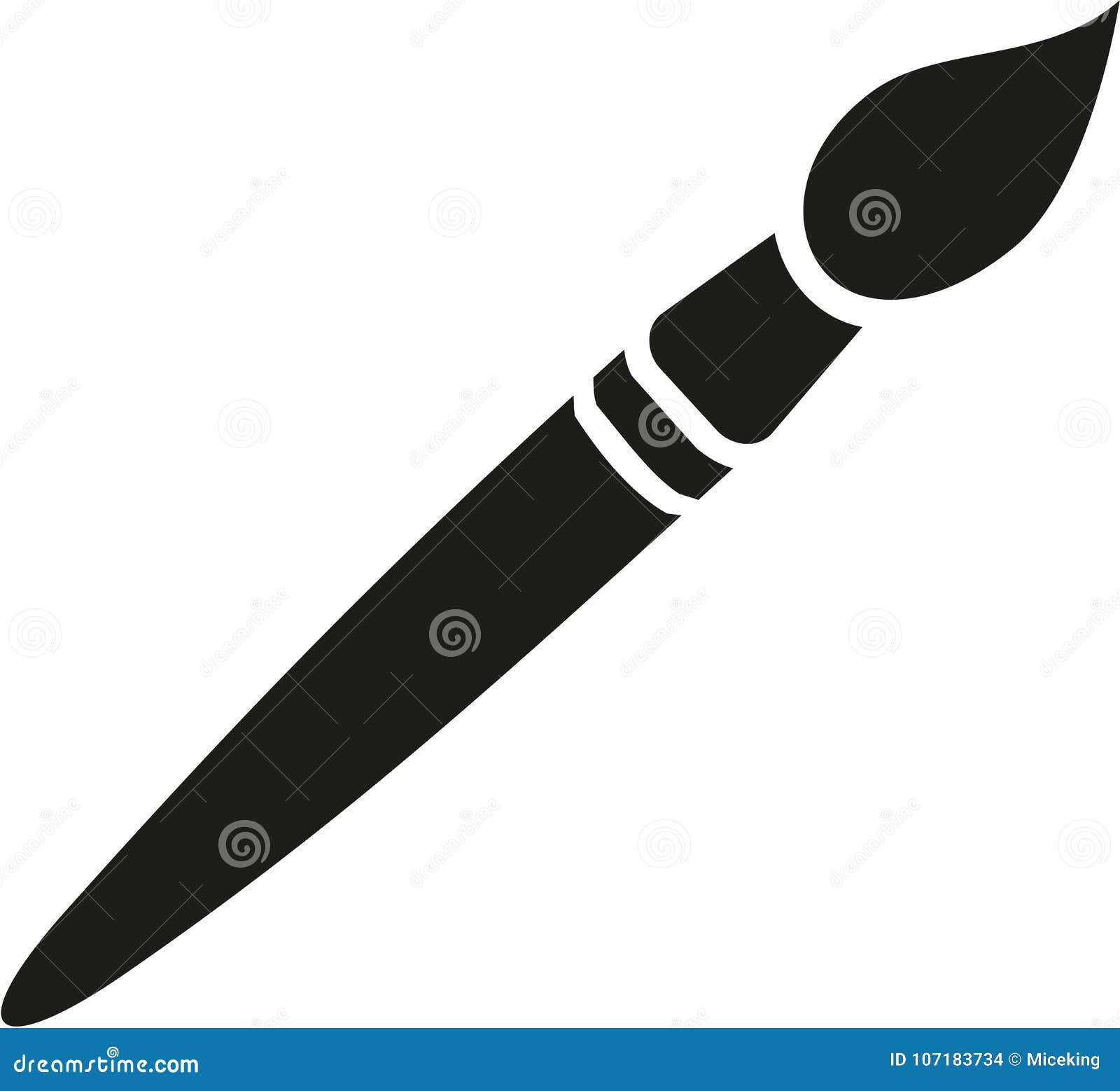 Paint brush icon stock vector. Illustration of tool - 107183734