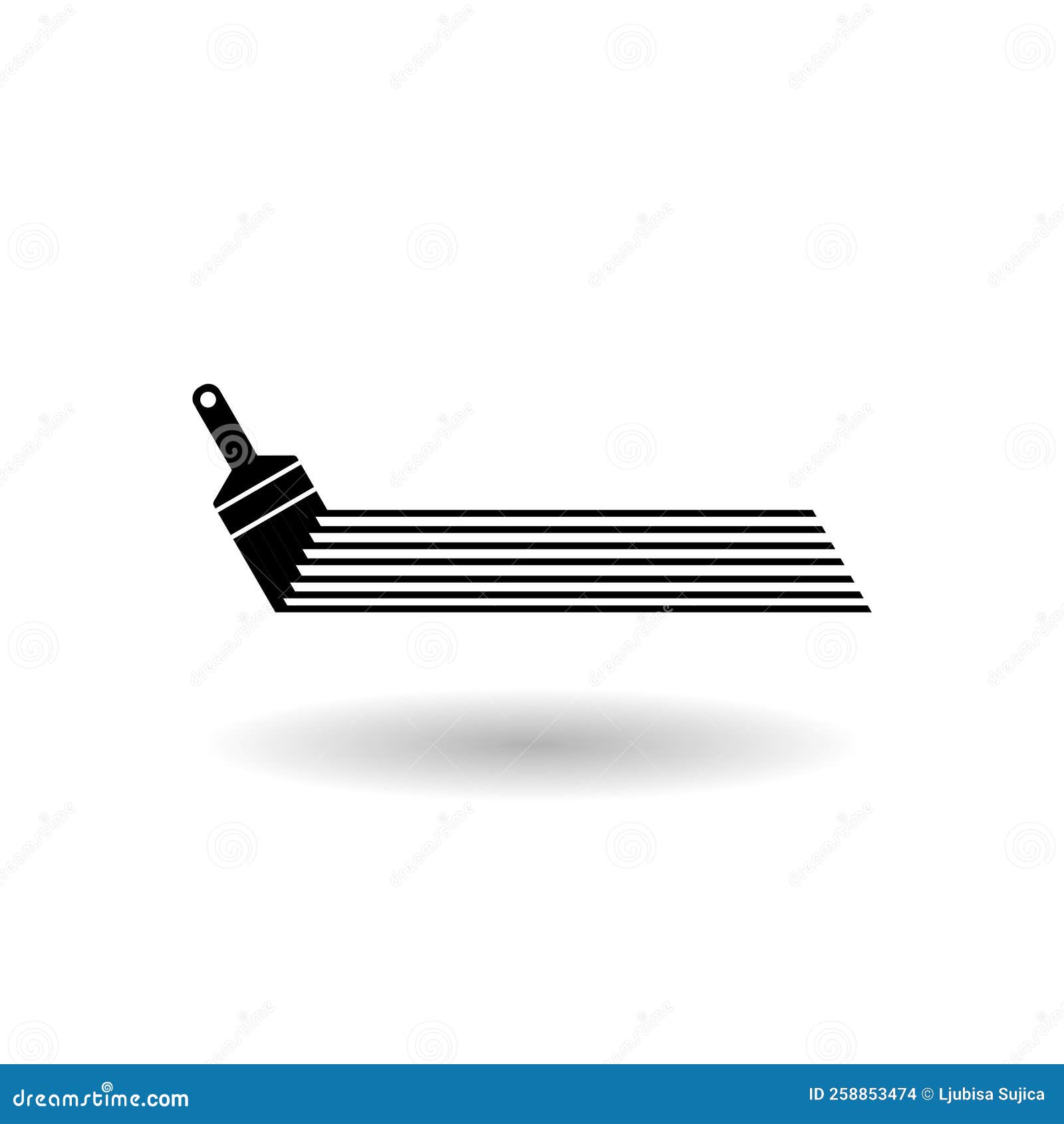 Paint Brush Icon Logo with Shadow Stock Vector - Illustration of repair ...