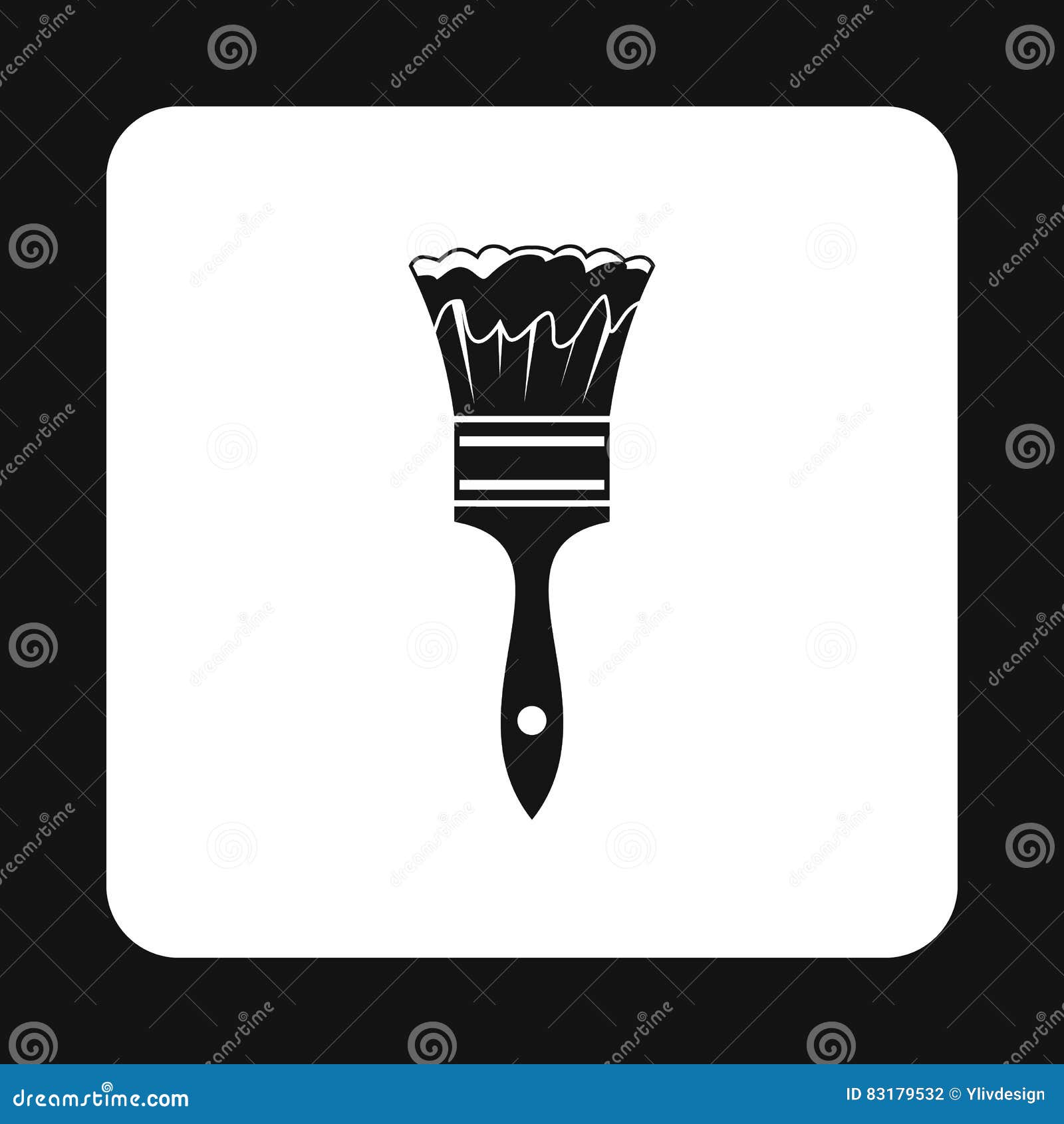 Paint Brush Icon, Simple Style Stock Vector - Illustration of brush ...