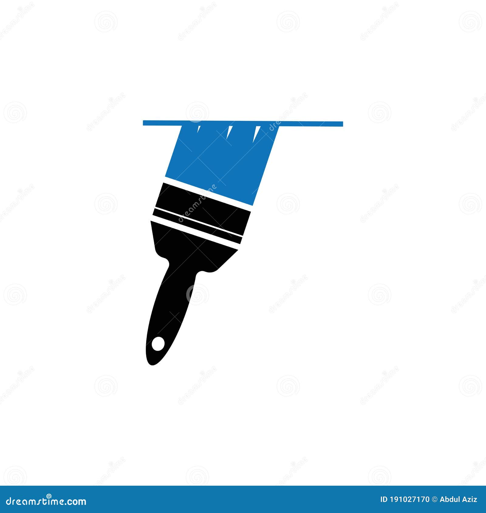 Paint Brush Illustration Logo Vector Stock Vector - Illustration of ...
