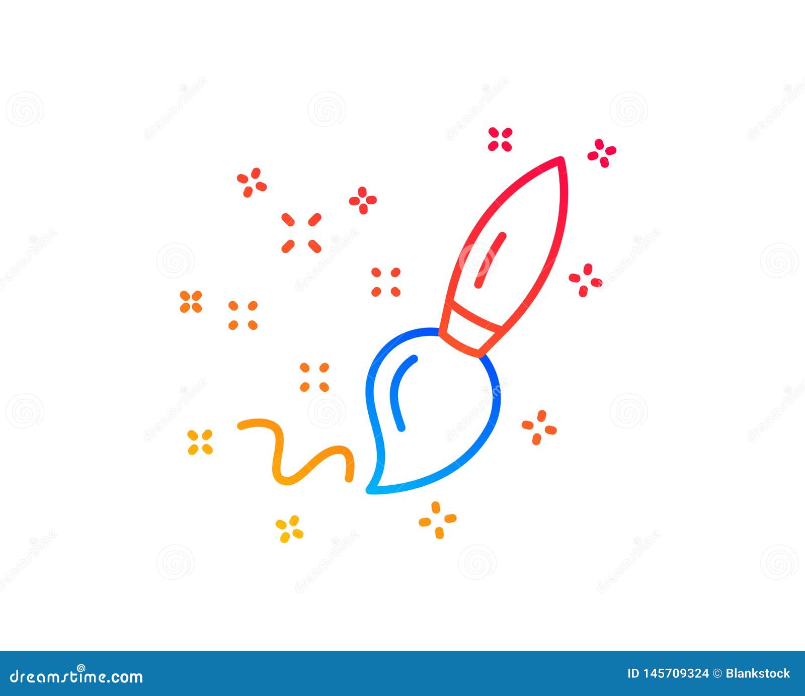 Paint Brush Line Icon. Creativity Sign. Vector Stock Vector ...