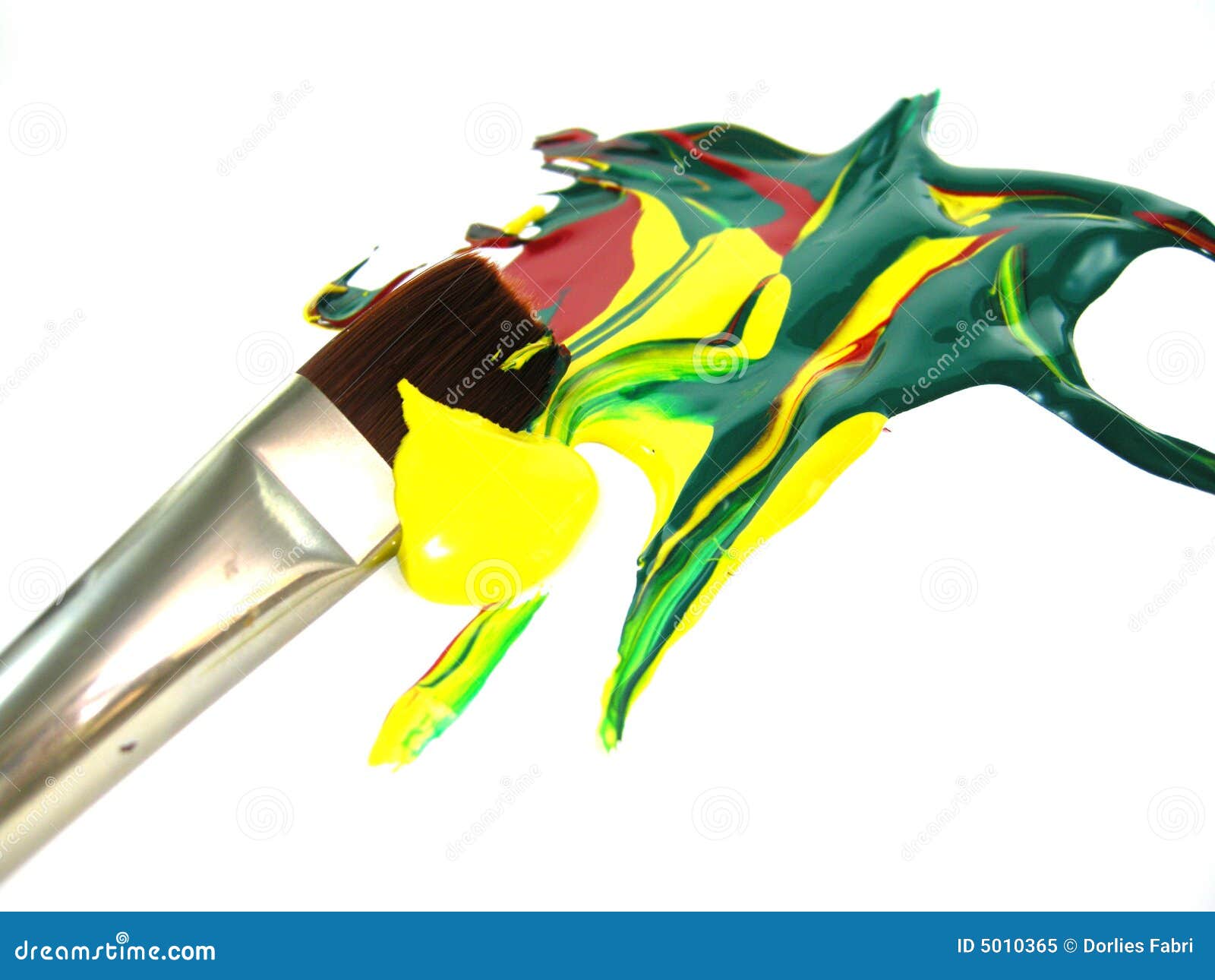 Paint Brush Mixing Art Paints Stock Image - Image of green, strokes ...