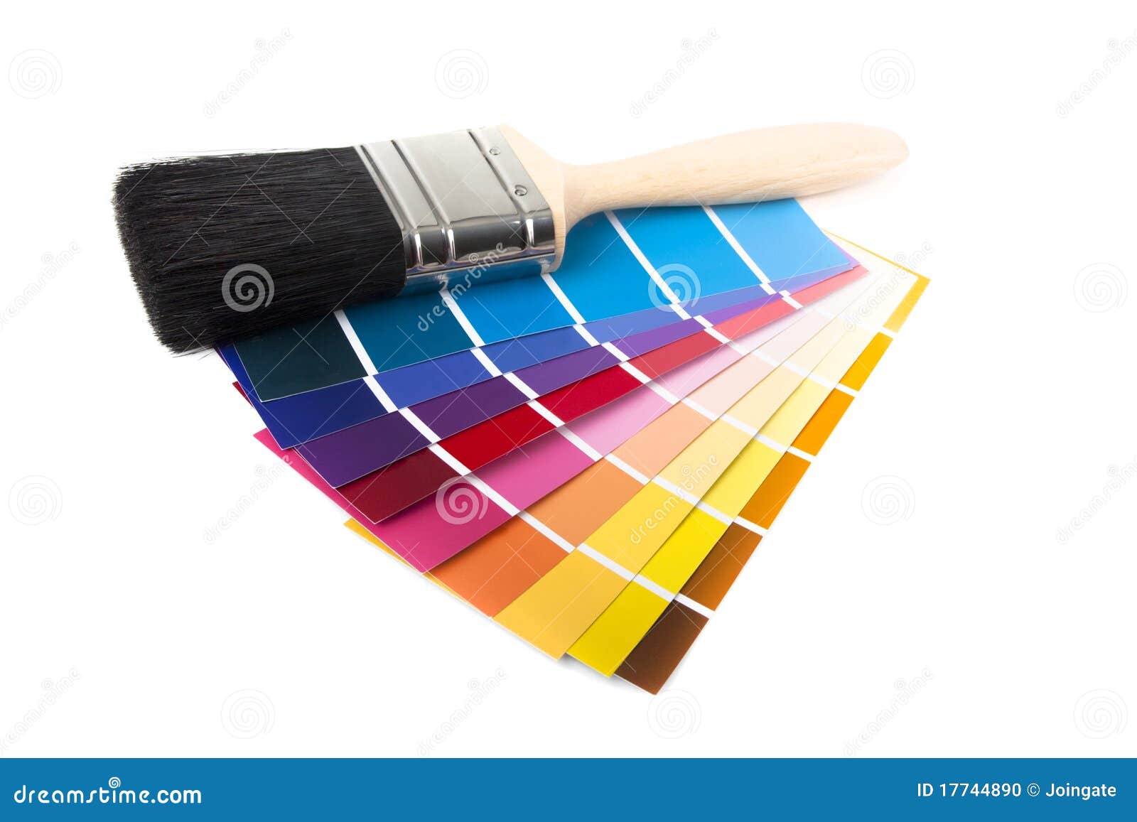 Paint Brush and Multi Coloured Swatches Stock Photo - Image of interior ...