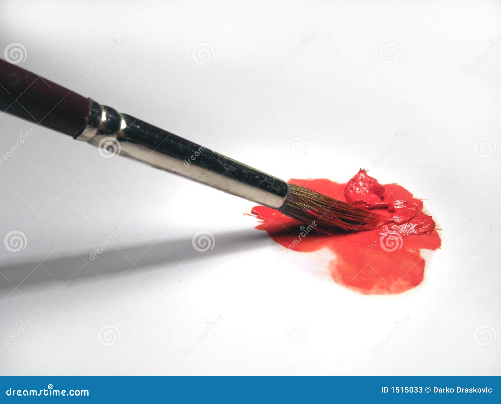 Paint brush and oil color stock image. Image of coating - 1515033