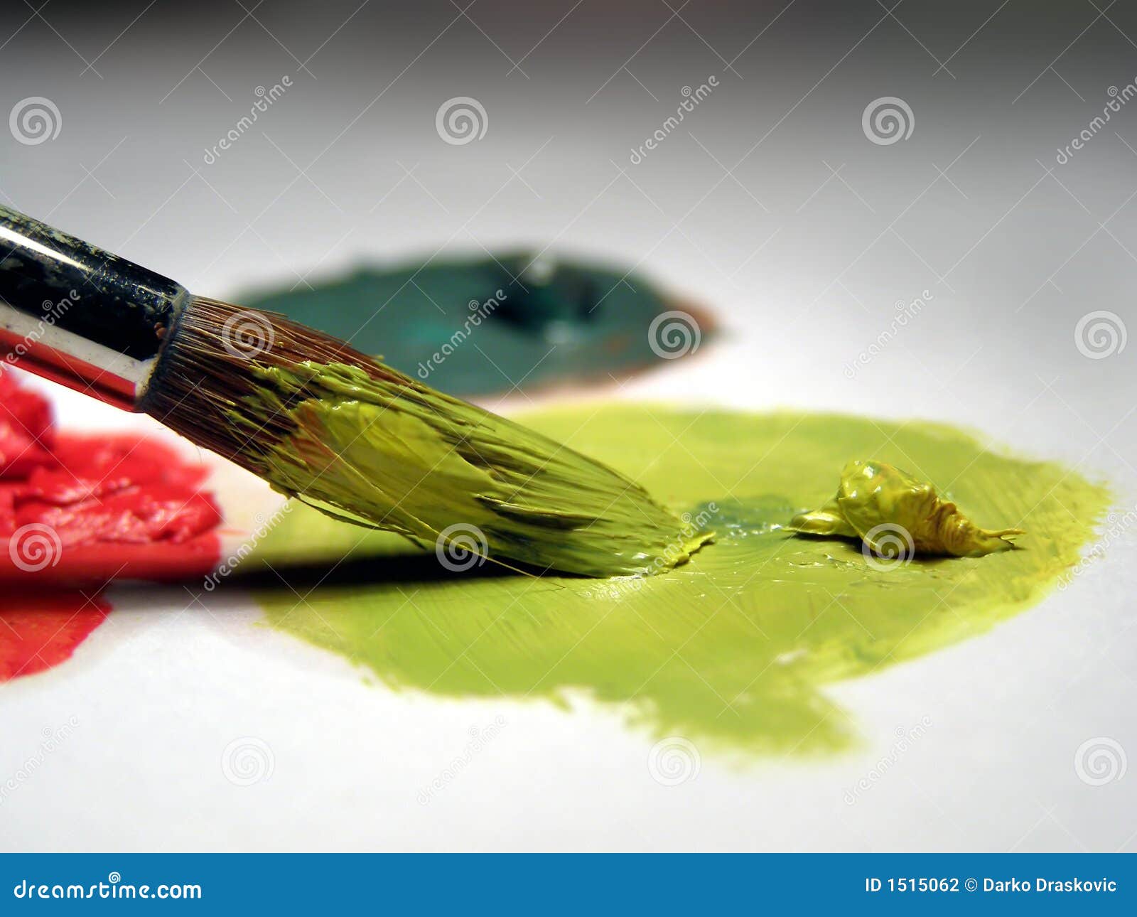 Paint brush and oil colors stock photo. Image of decorate - 1515062