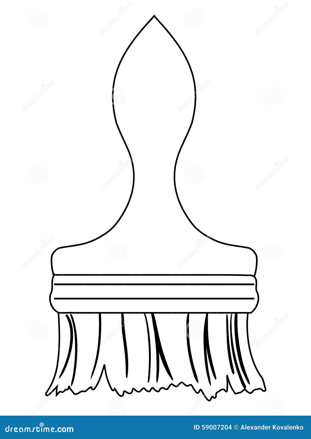 Paint brush stock illustration. Illustration of decoration - 59007204