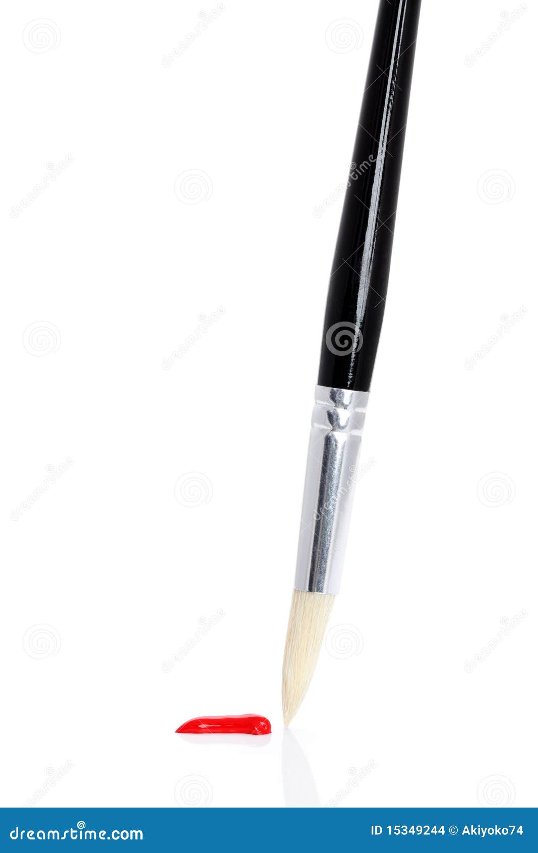 Paint brush and paint stock photo. Image of closeup, shiny - 15349244