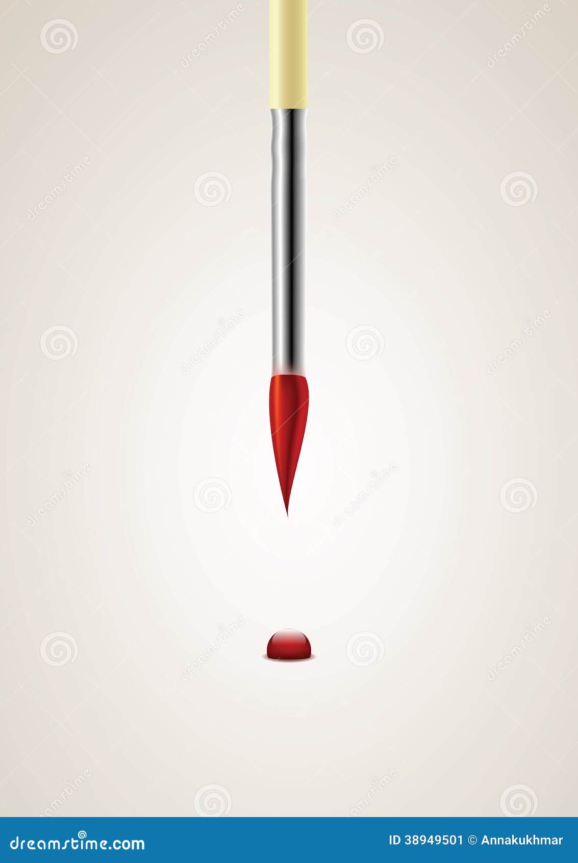 Paint brush and paint drop stock vector. Illustration of decoration ...