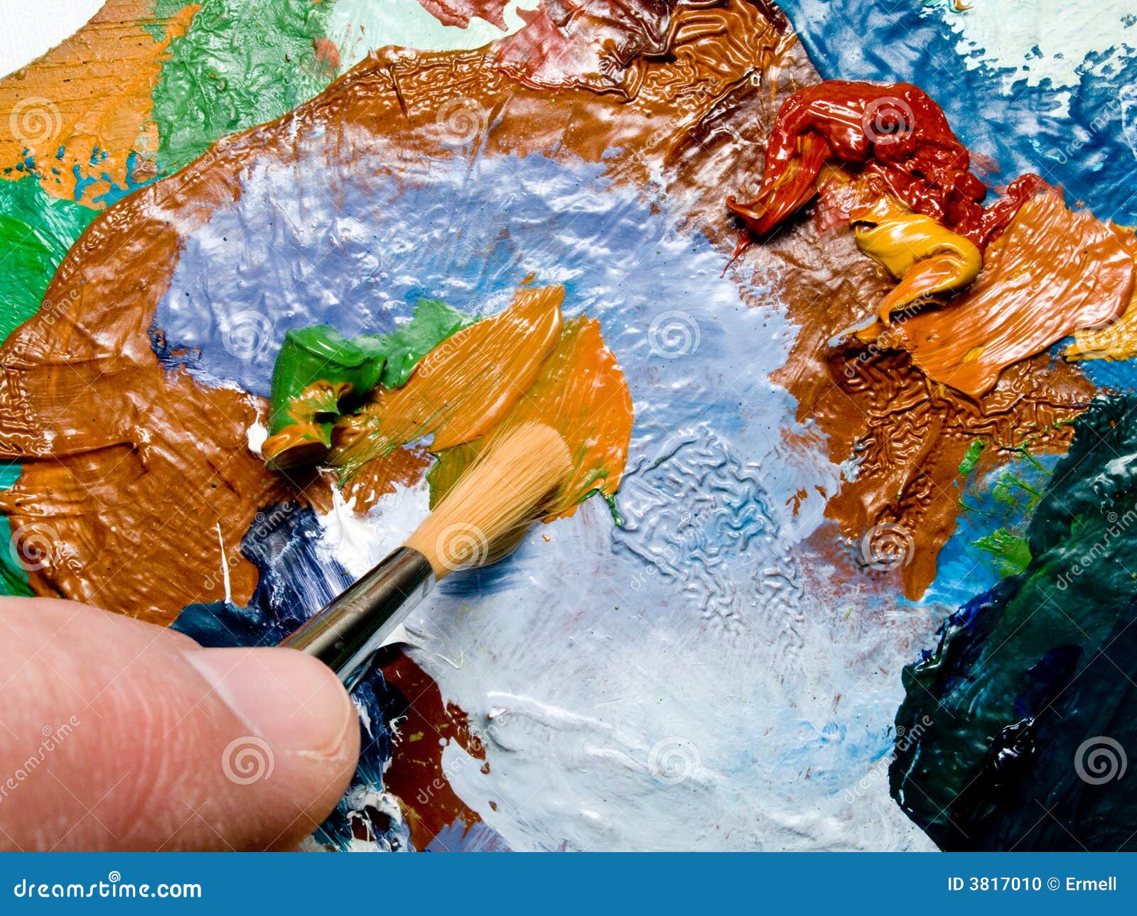 Paint Brush And Palette Picture. Image: 3817010