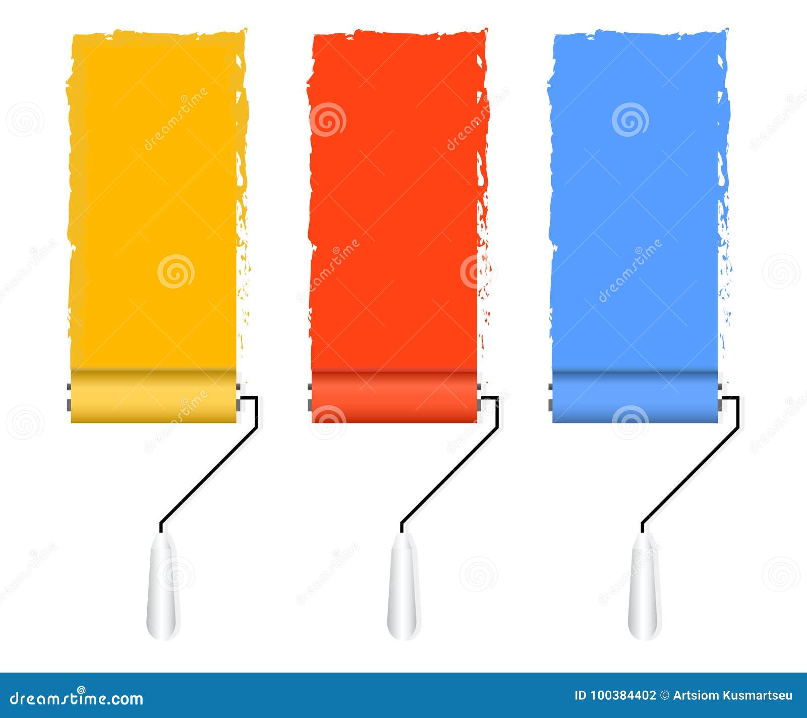 Paint Brush and Paint Roller. Stock Vector - Illustration of wall ...