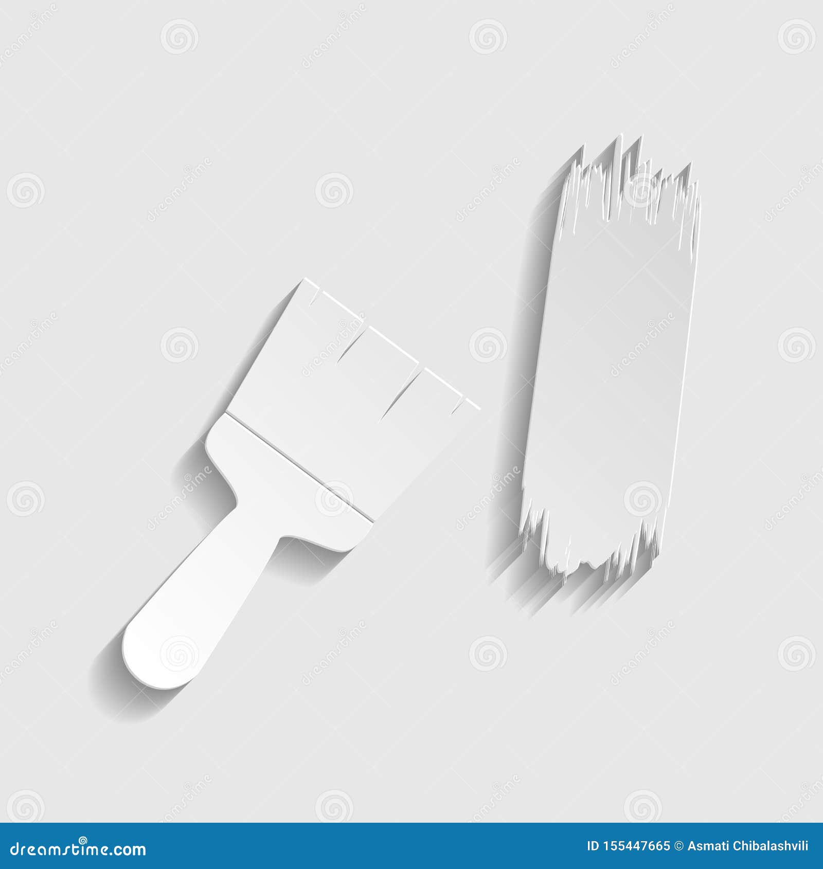 Paint Brush Sign. Paper Style Icon. Illustration Stock Illustration ...
