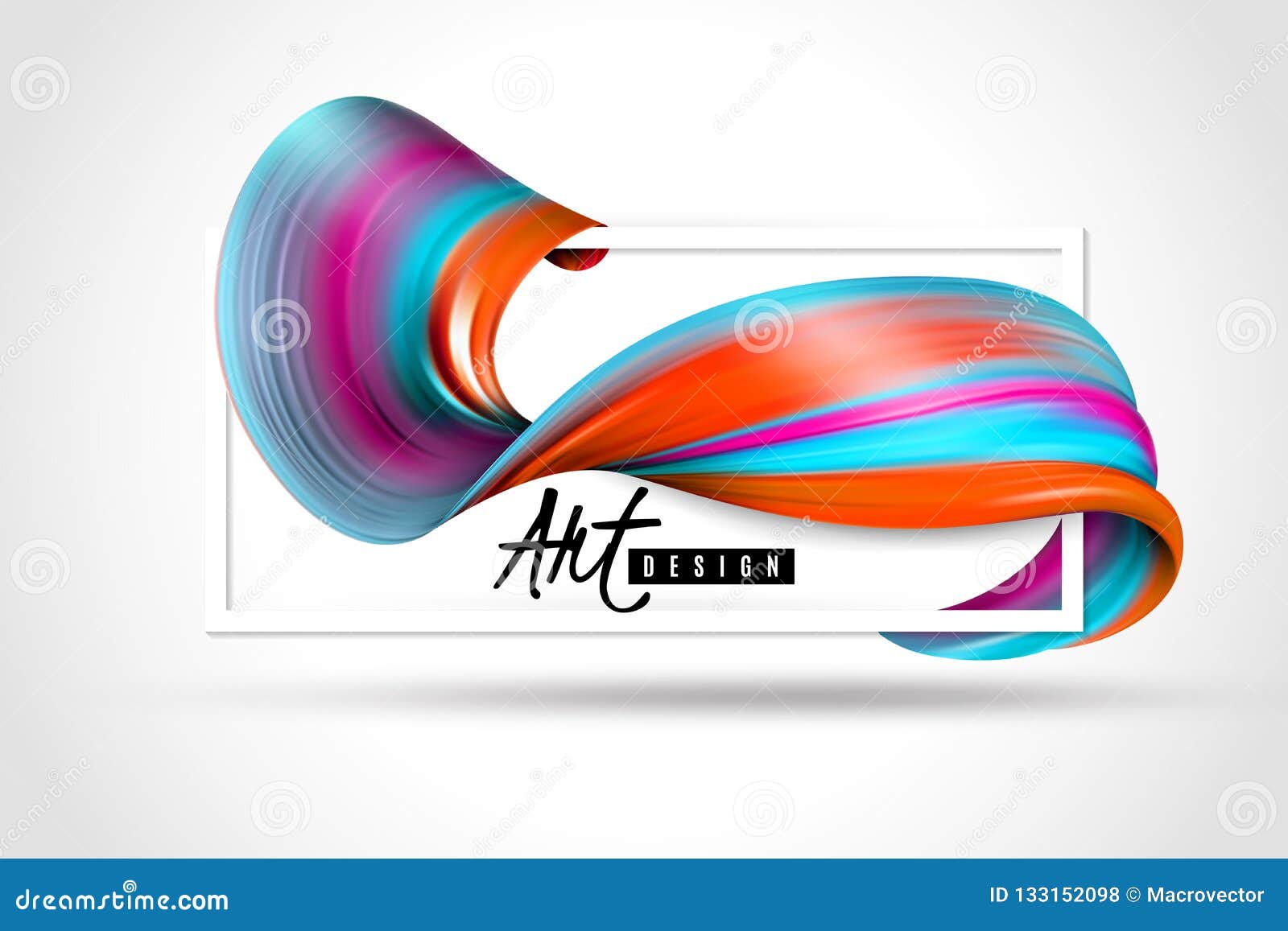 Paint Brush Stroke Horizontal Poster Stock Vector - Illustration of ...