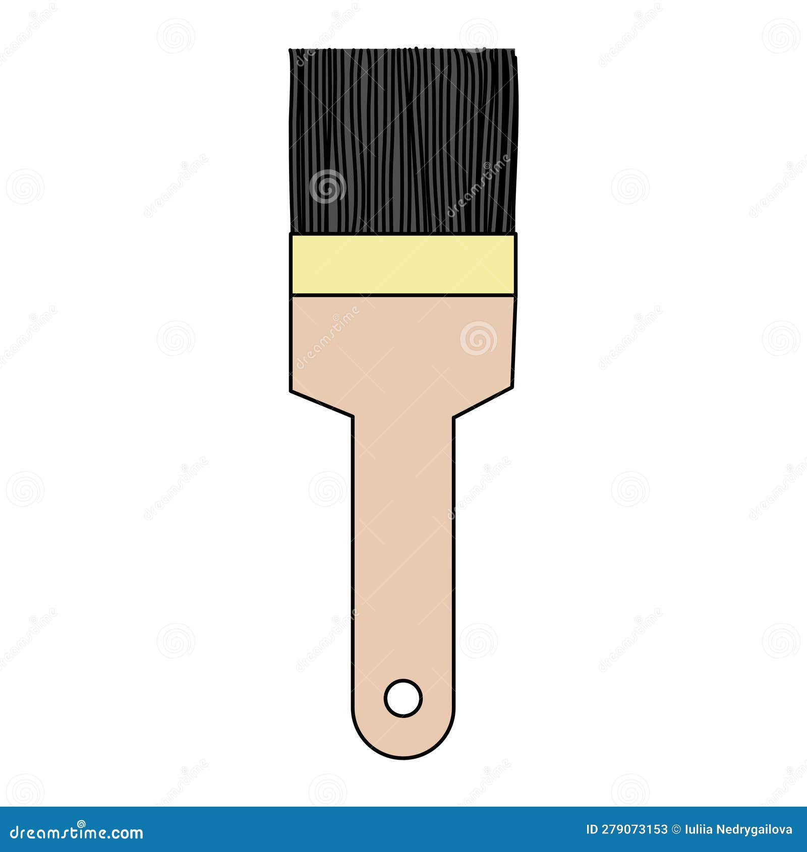 Paint Brush Tool Icon, Doodle Style Vector Stock Vector - Illustration ...
