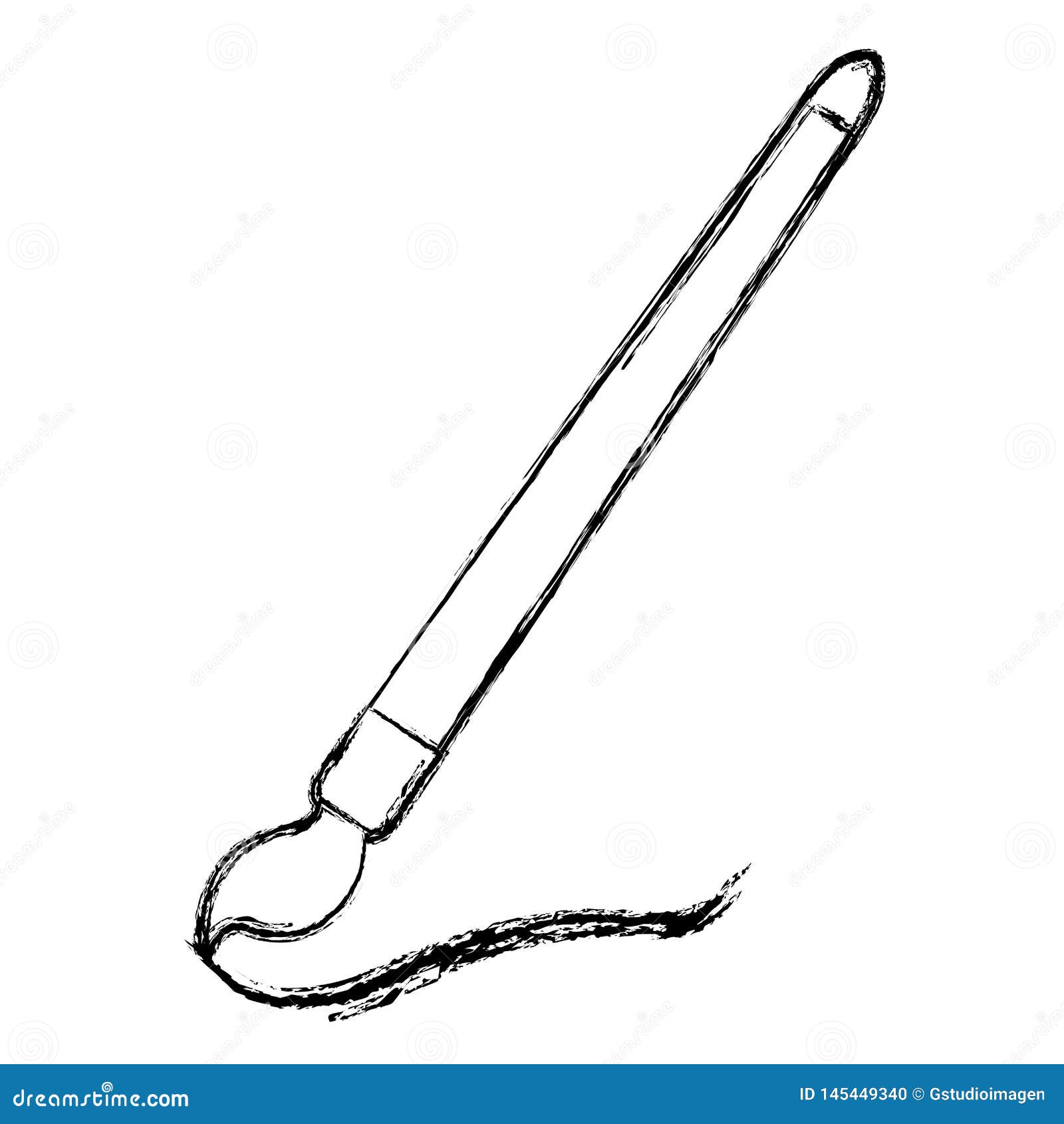 Paint brush tool icon stock illustration. Illustration of artistic ...