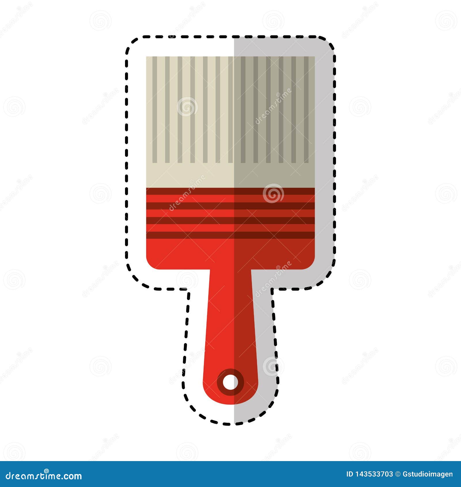 Paint brush tool icon stock vector. Illustration of isolated - 143533703