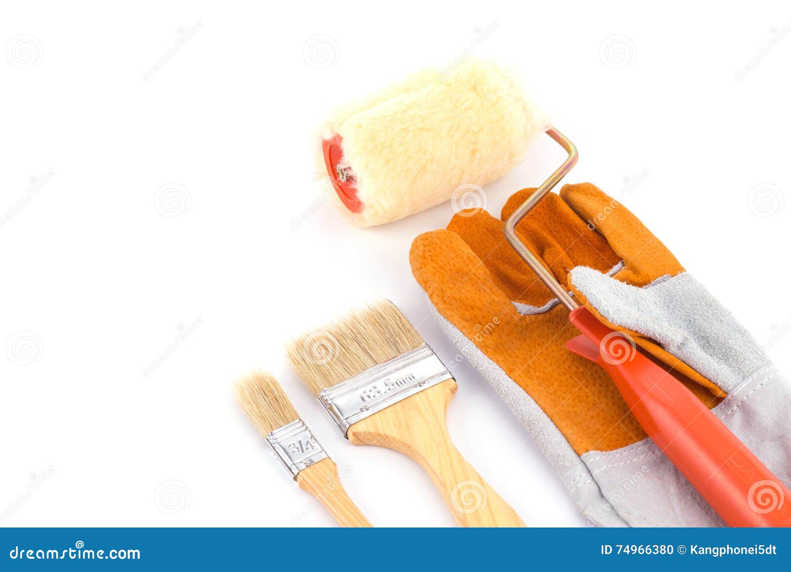 Paint Brush Tools Isolated on White Background Stock Photo - Image of ...
