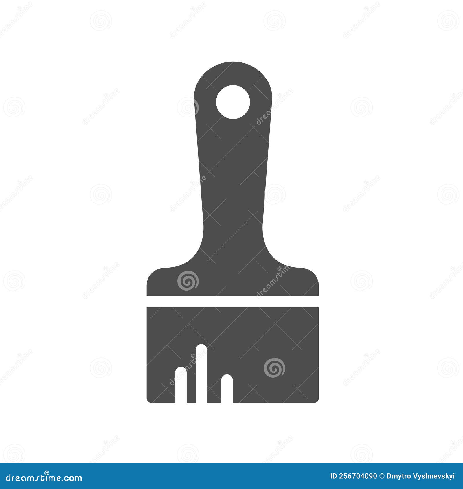 Paint Brush Vector Icon Isolated on White Stock Vector - Illustration ...