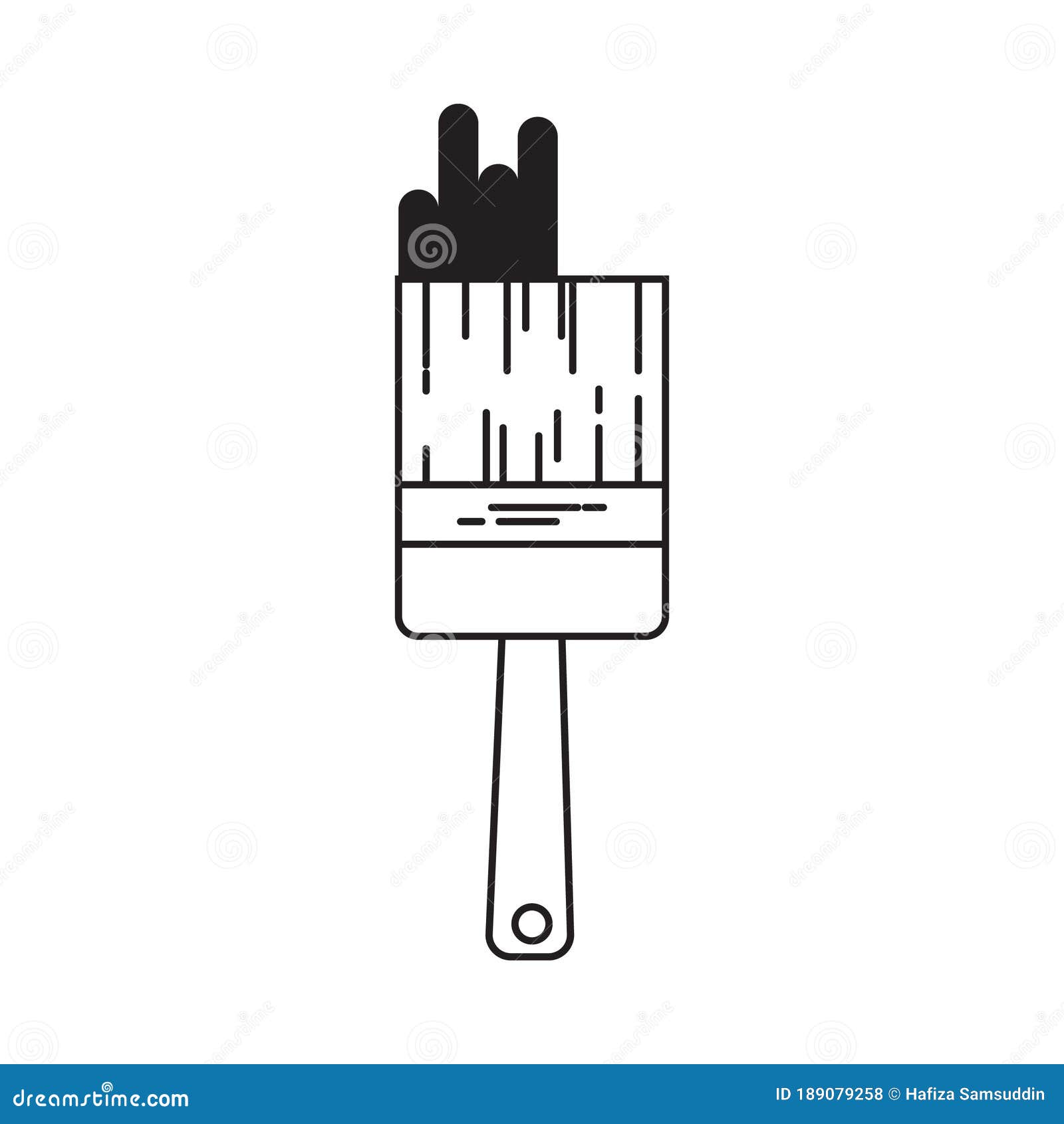 Paint Brush. Vector Illustration Decorative Design Stock Vector ...