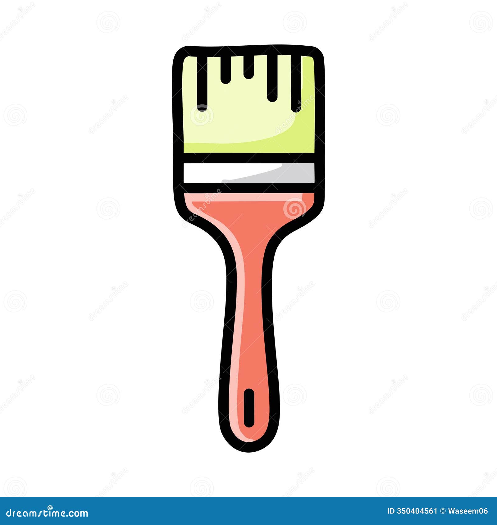 Paint Brush Vector Illustration, Filled Design Editable Outline Icon ...