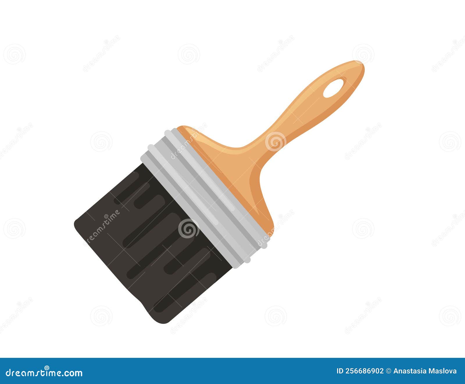 Paint Brush Vector Illustration Isolated on White Background Stock ...