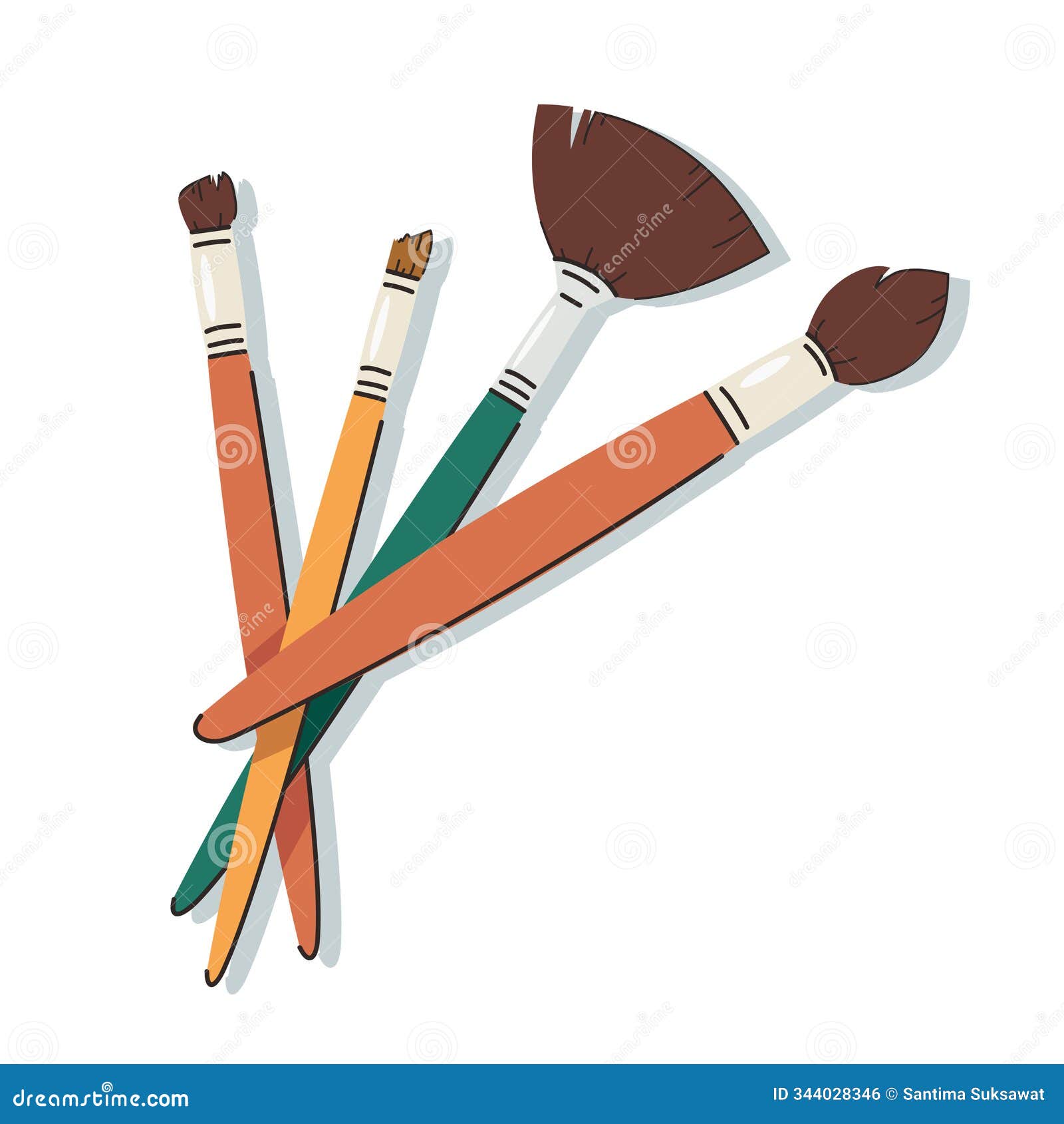 Paint Brushes for Drawing Vector Illustration Stock Vector ...