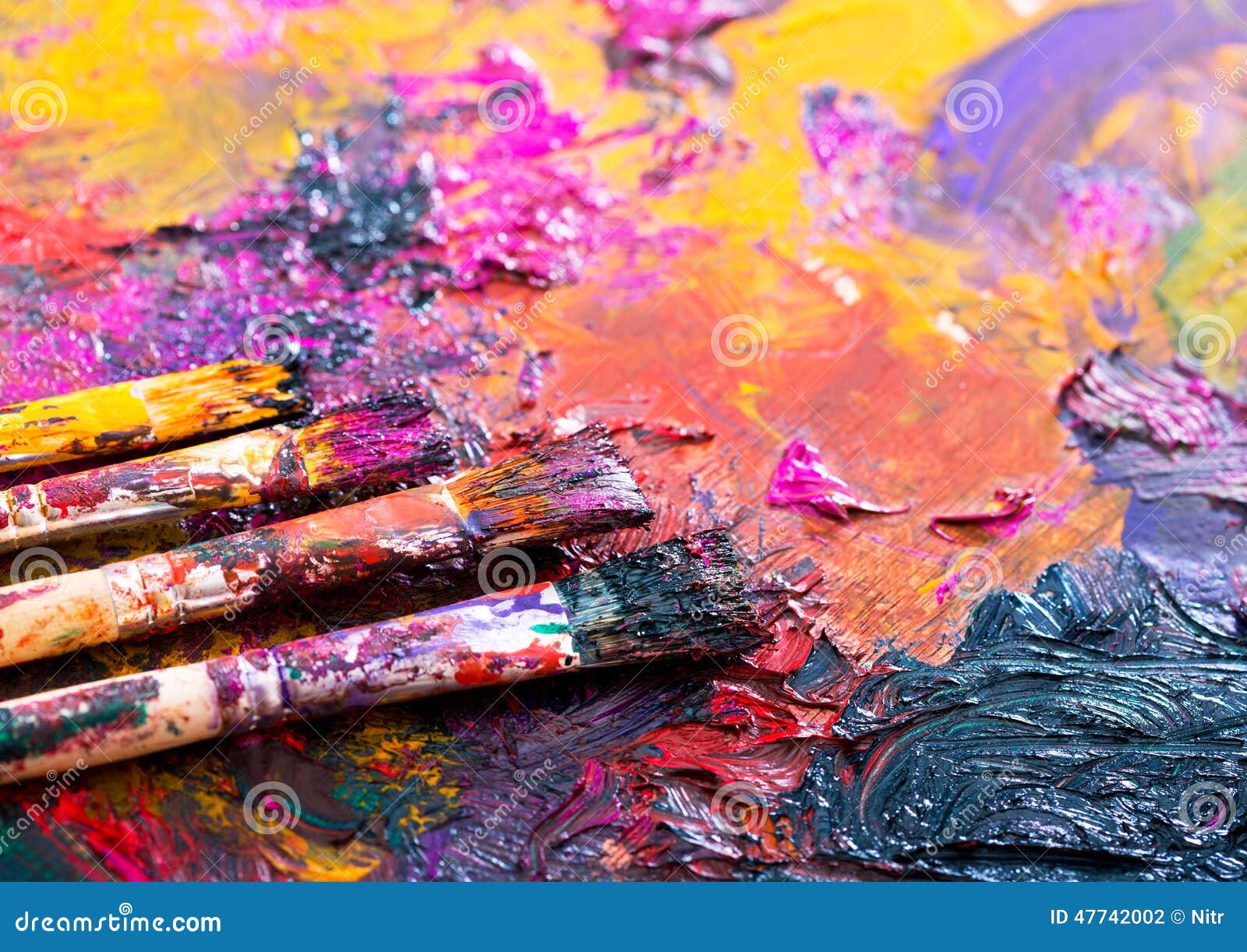 Paint brushes stock photo. Image of colorful, paint, brush - 47742002