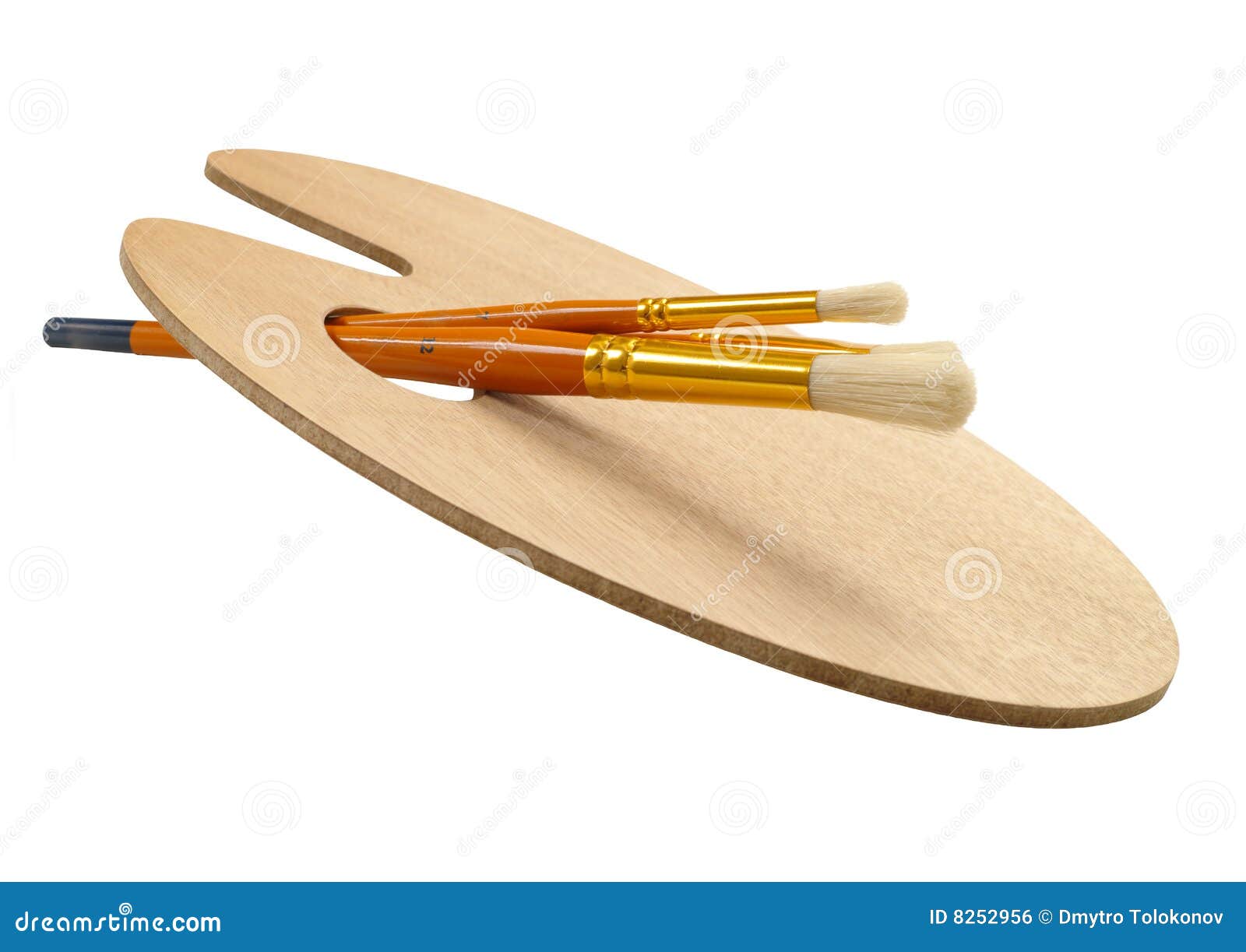 Paint Brushes on Palette stock photo. Image of paintbrush - 8252956