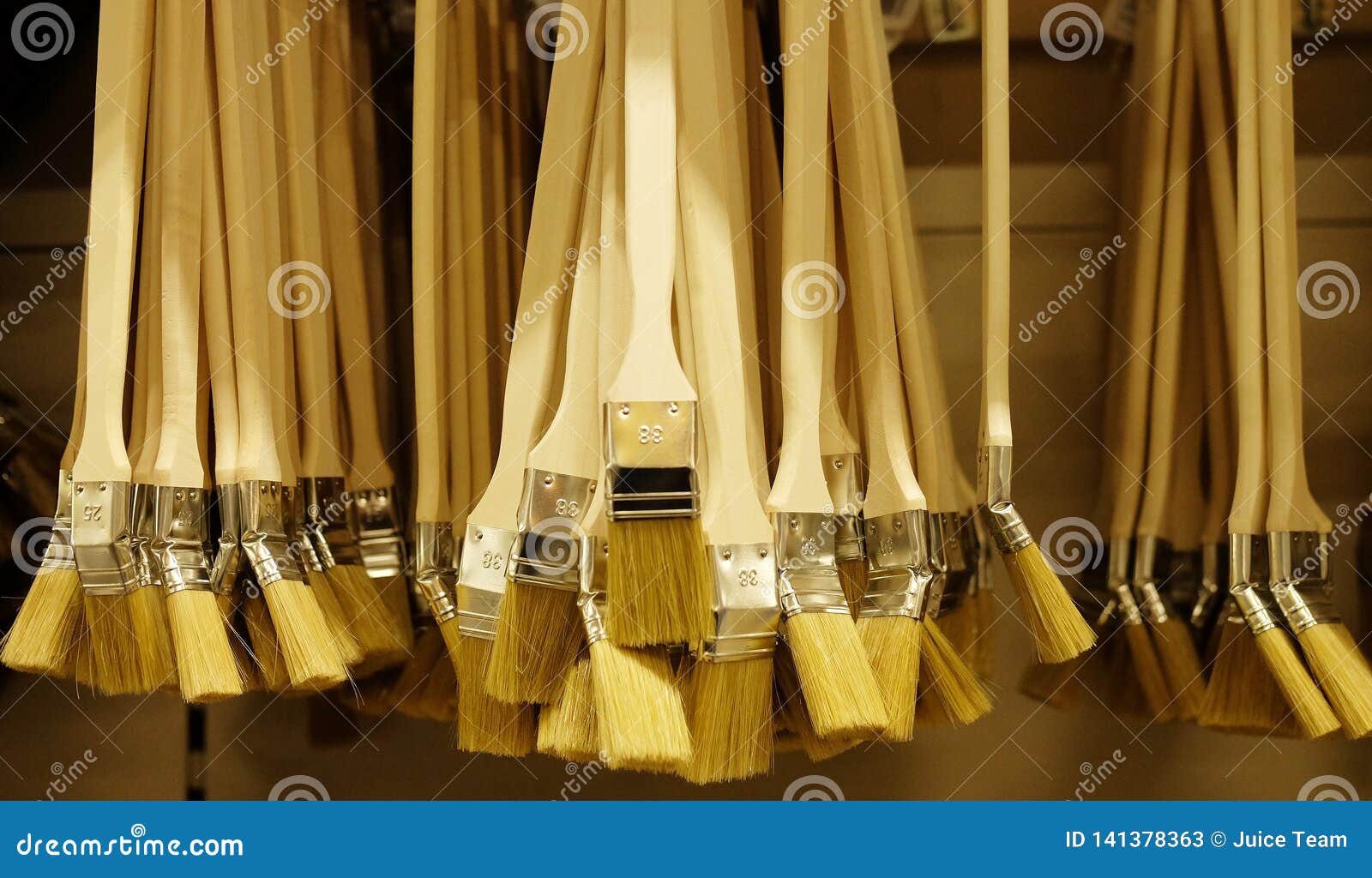 Paint Brushes for Repair in the Store Stock Image - Image of shop, blue ...