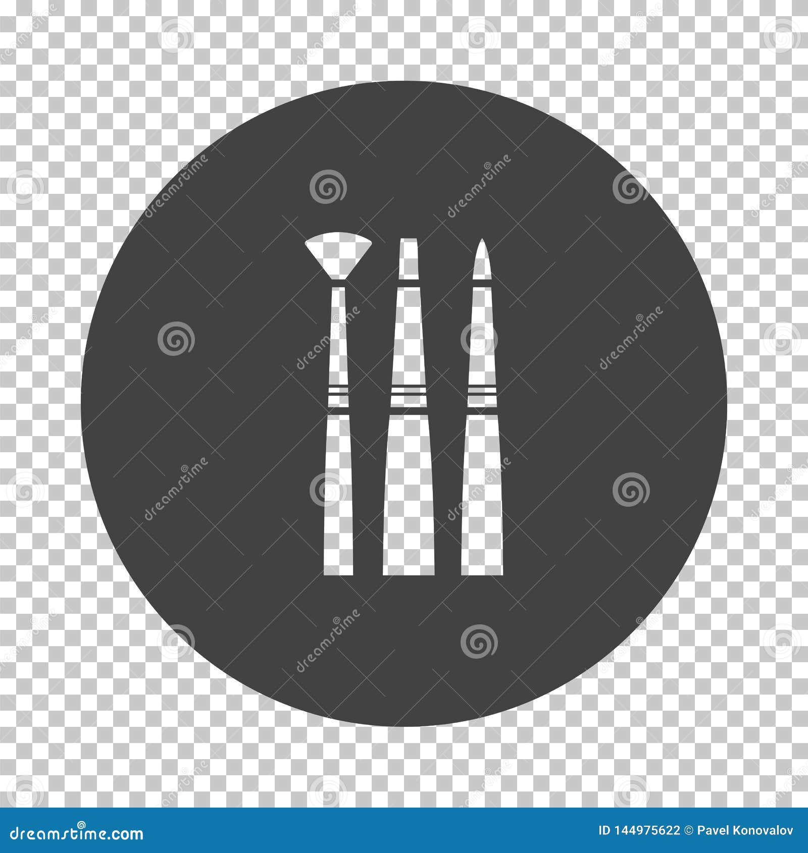 Paint brushes set icon stock vector. Illustration of icon - 144975622