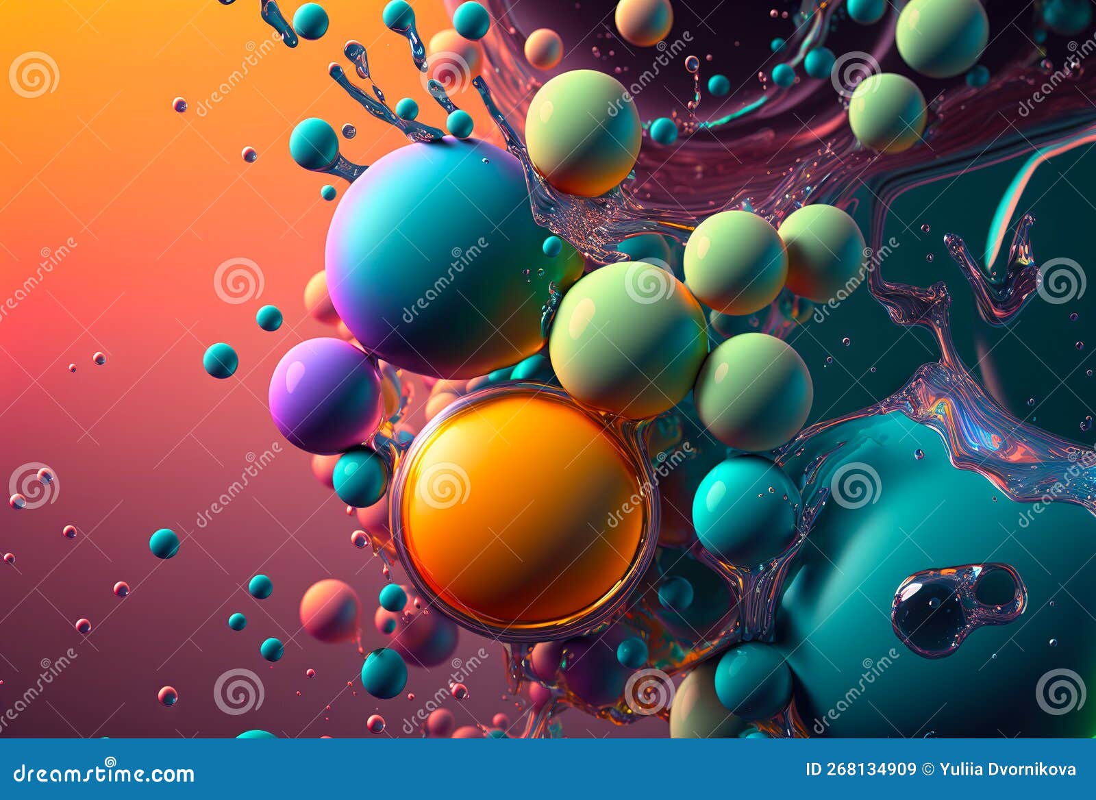 Paint Bubbles. Mix of Different Colors Stock Image - Image of gouache ...