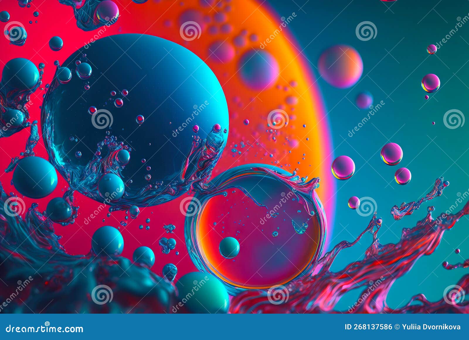Paint Bubbles. Mix of Different Colors Stock Photo - Image of splashing ...