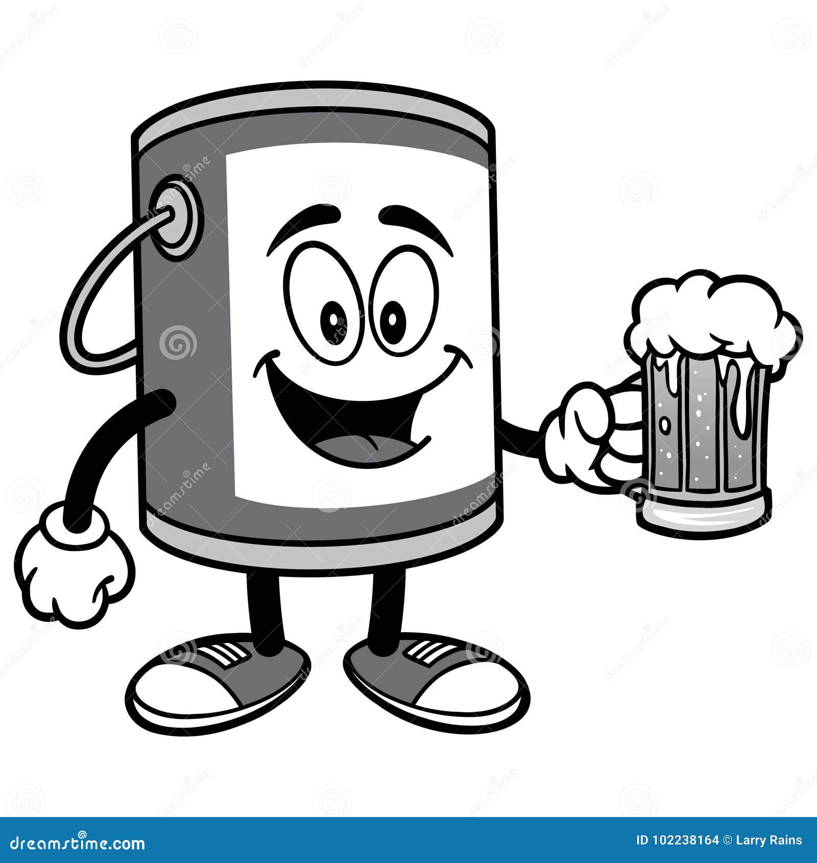 Paint Bucket with Beer Illustration Stock Vector - Illustration of ...