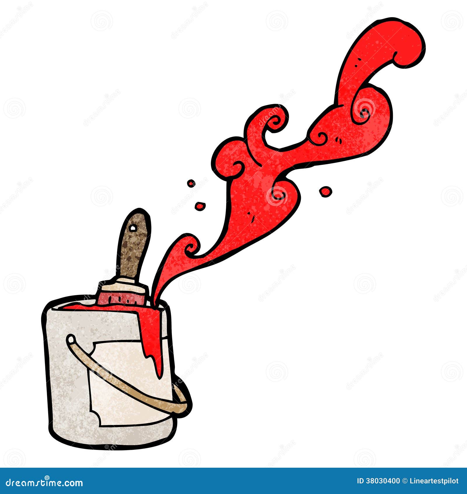 Paint bucket cartoon stock vector. Illustration of retro - 38030400