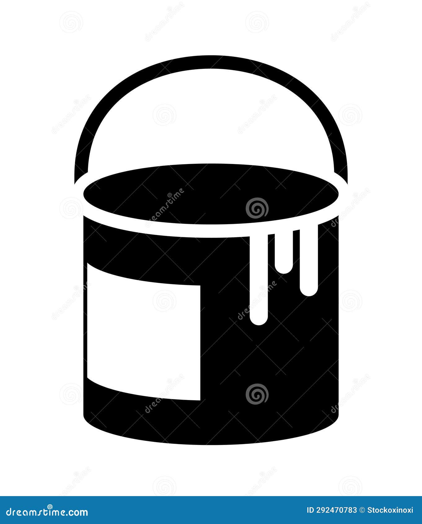 Paint Bucket Color Can Vector Icon Stock Illustration - Illustration of ...