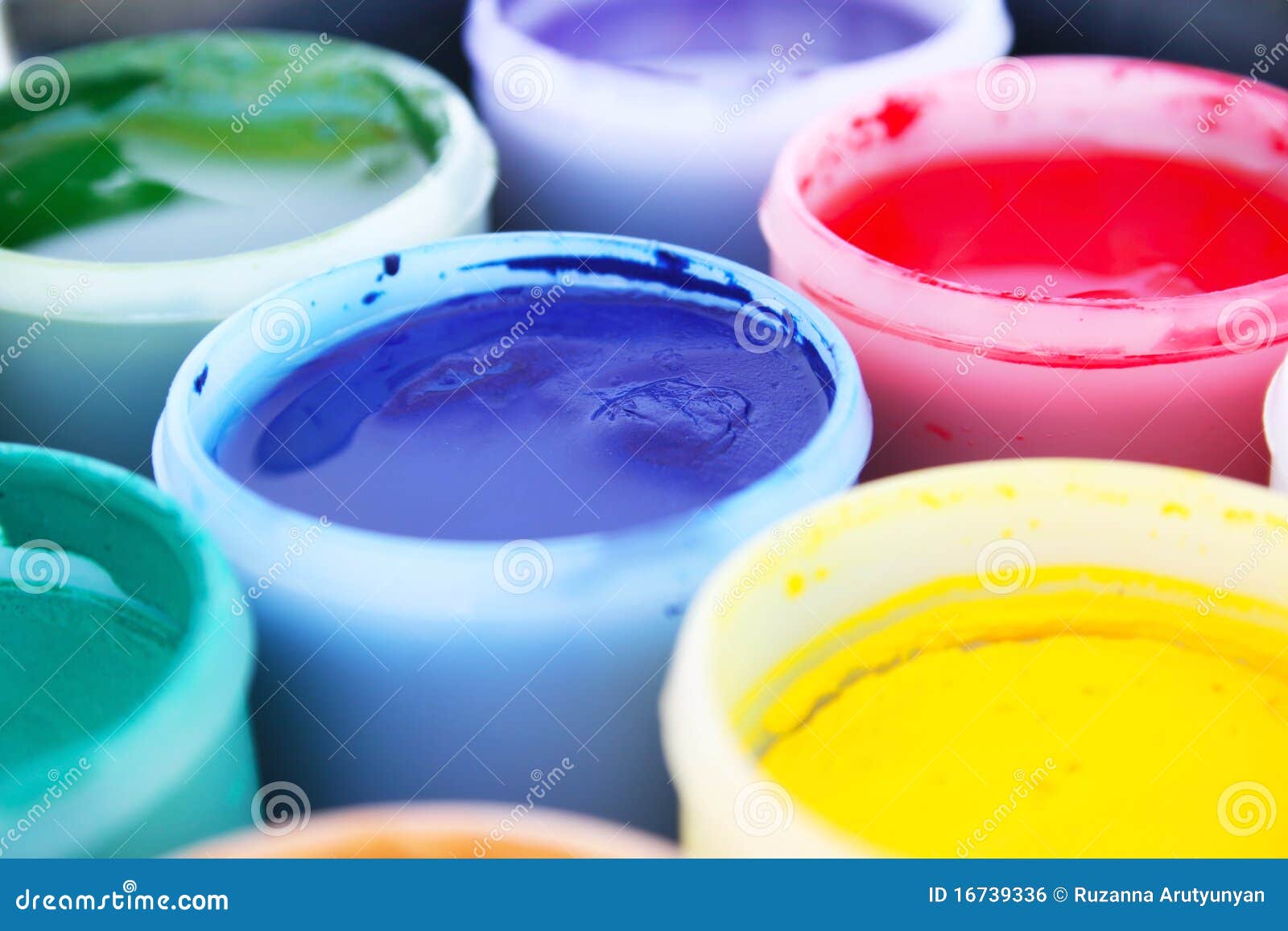 Paint buckets stock photo. Image of vivid, background - 16739336
