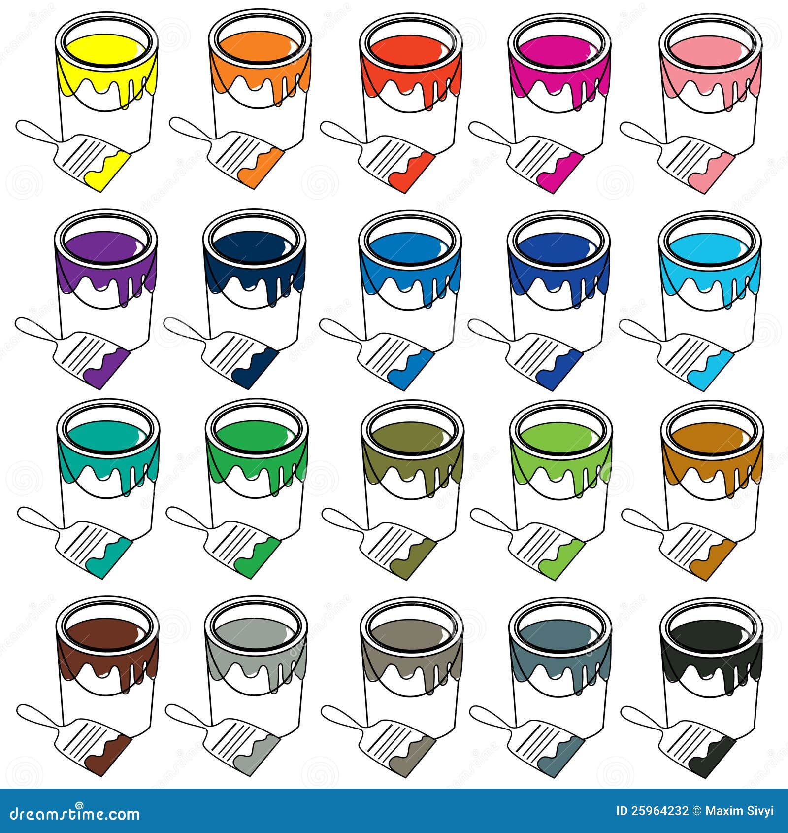 Paint Buckets Stock Photography - Image: 25964232 Paint Buckets Stock Photography - Image: 25964232