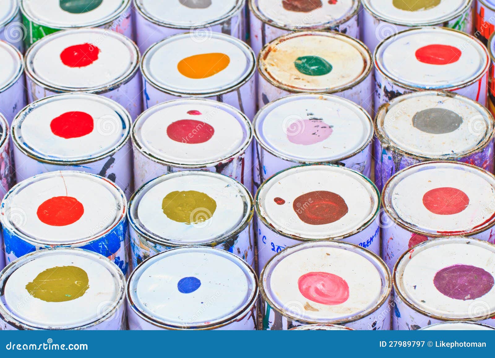 Paint buckets stock image. Image of color, artistic, renovation - 27989797