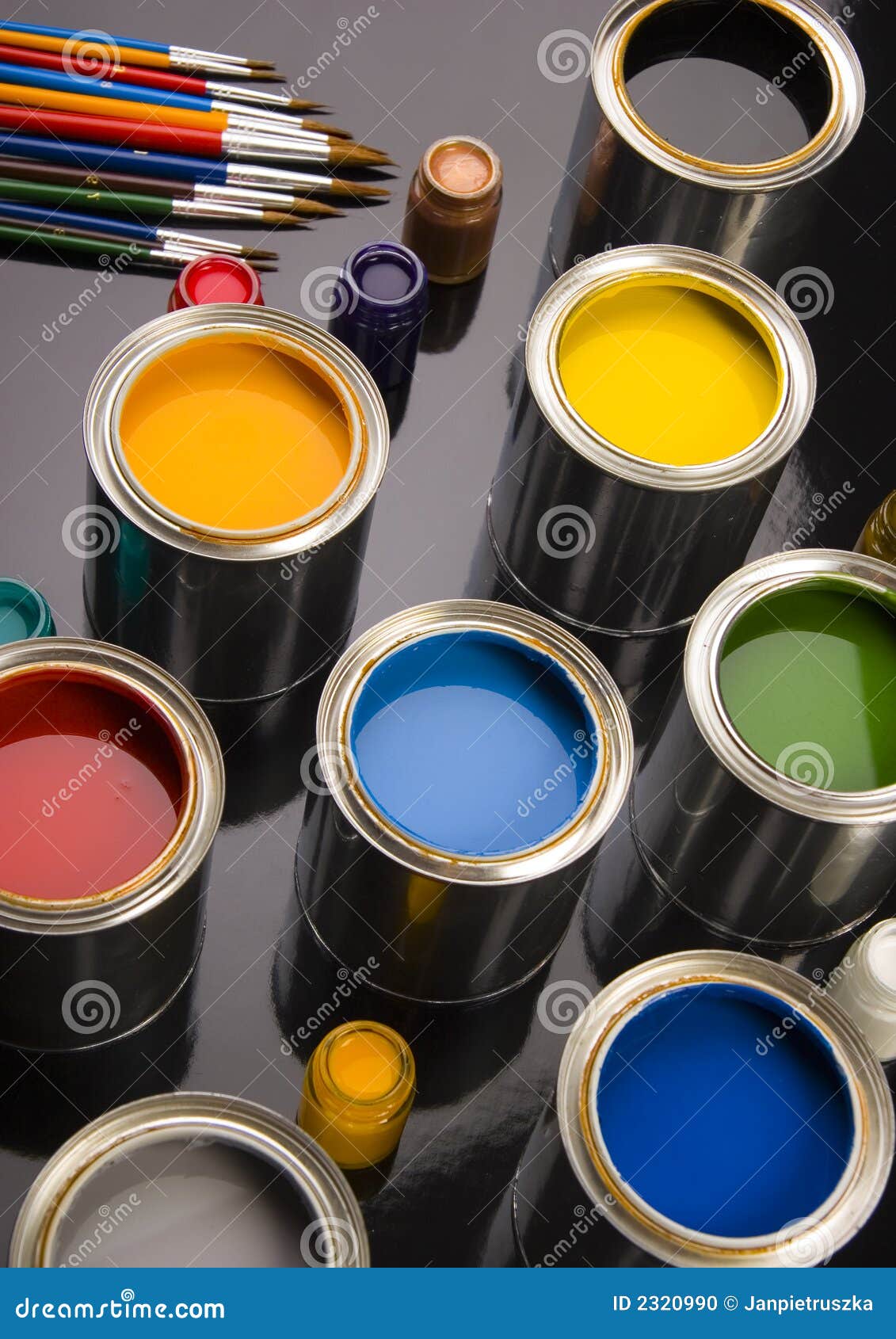 PAINT CAN stock photo. Image of brushes, flat, designing - 2320990