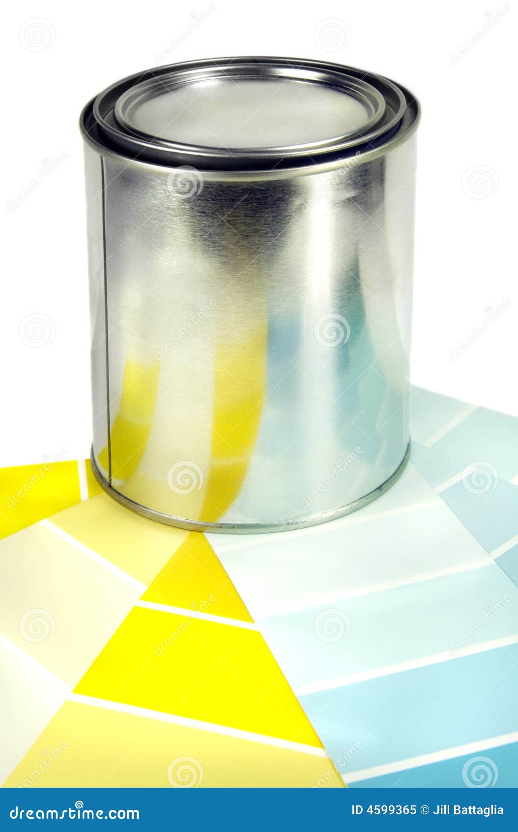 Paint Can and Color Samples Stock Image - Image of paint, color: 4599365