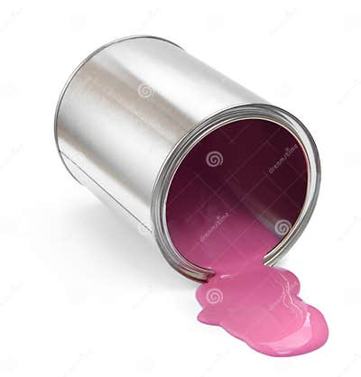 Paint can fallen stock photo. Image of white, home, isolated - 14518450