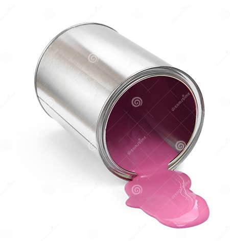 Paint can fallen stock photo. Image of white, home, isolated - 14518450