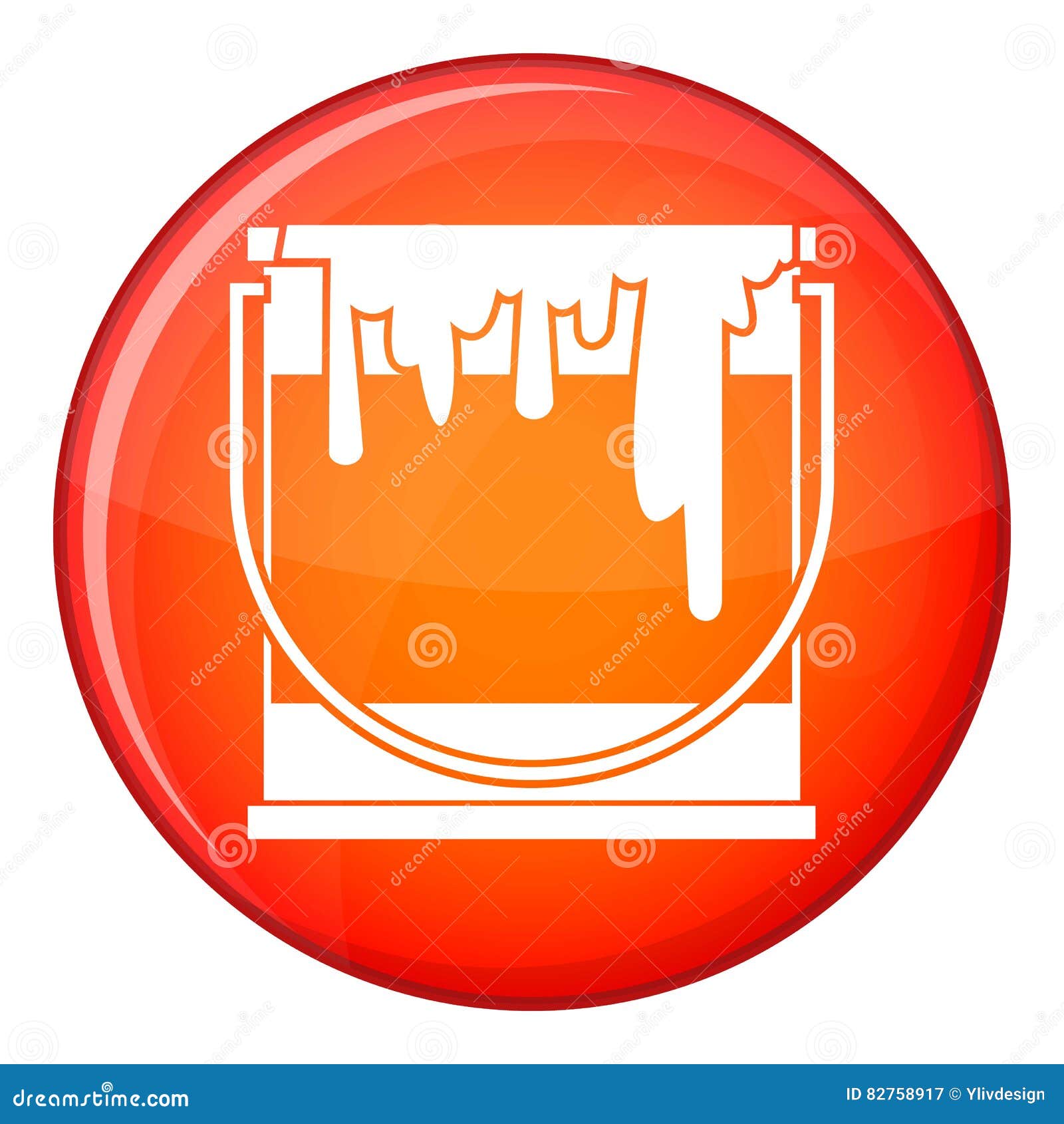 Paint can icon, flat style stock vector. Illustration of indoor - 82758917